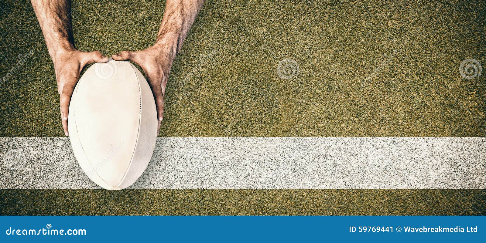 Composite Image of Man Holding Rugby Ball Stock Image - Image of ...