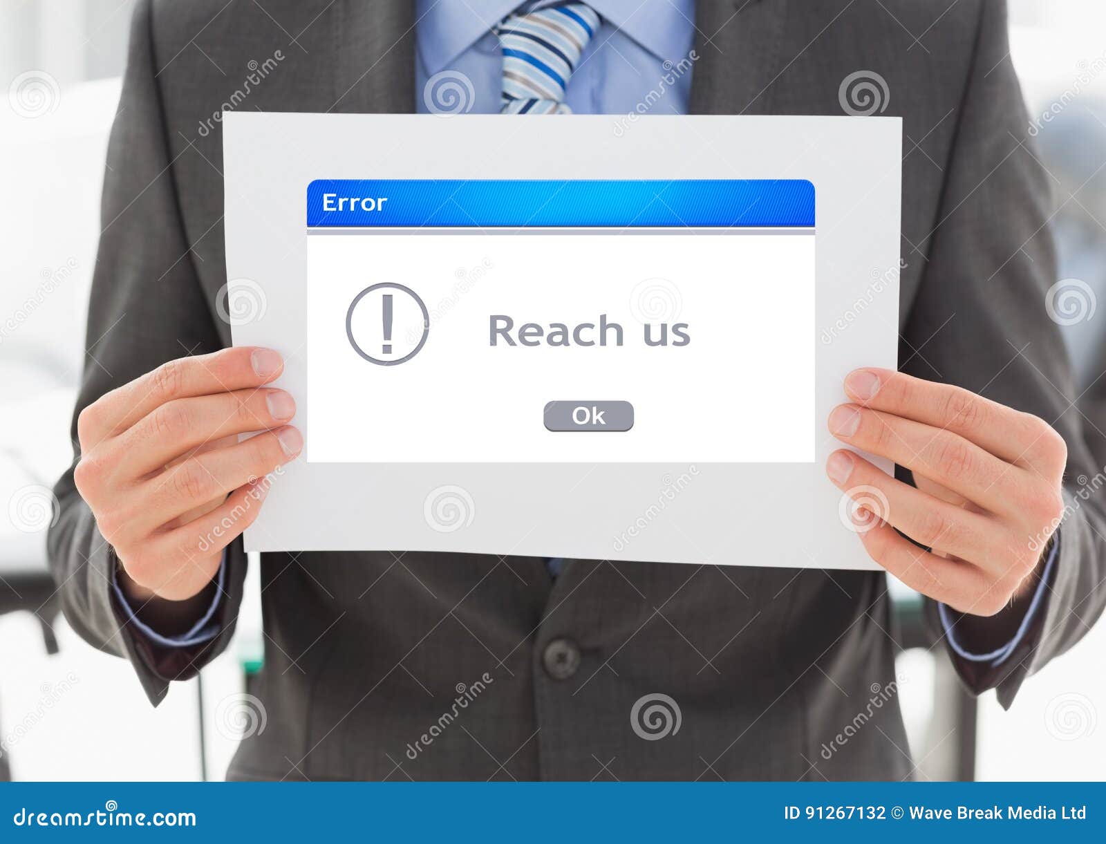 Composite Image of Man Showing Error Page Stock Photo - Image of ...