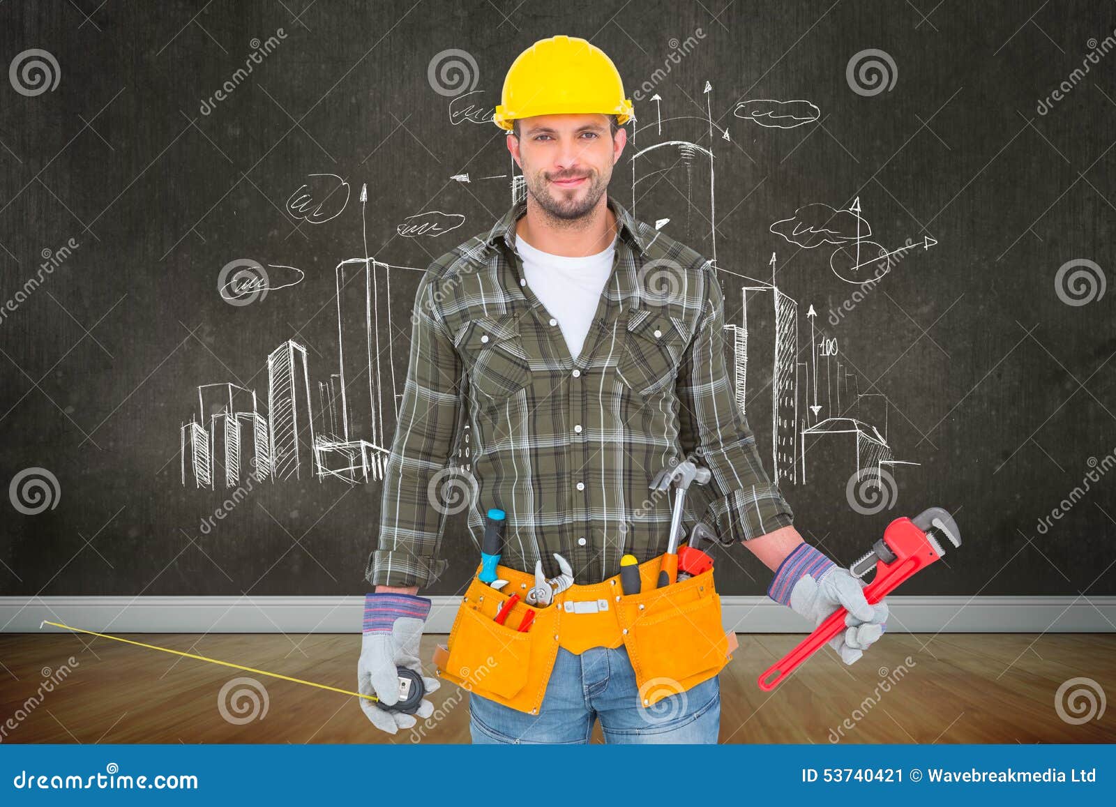 Manual Worker Cartoon Illustration | CartoonDealer.com #32014993
