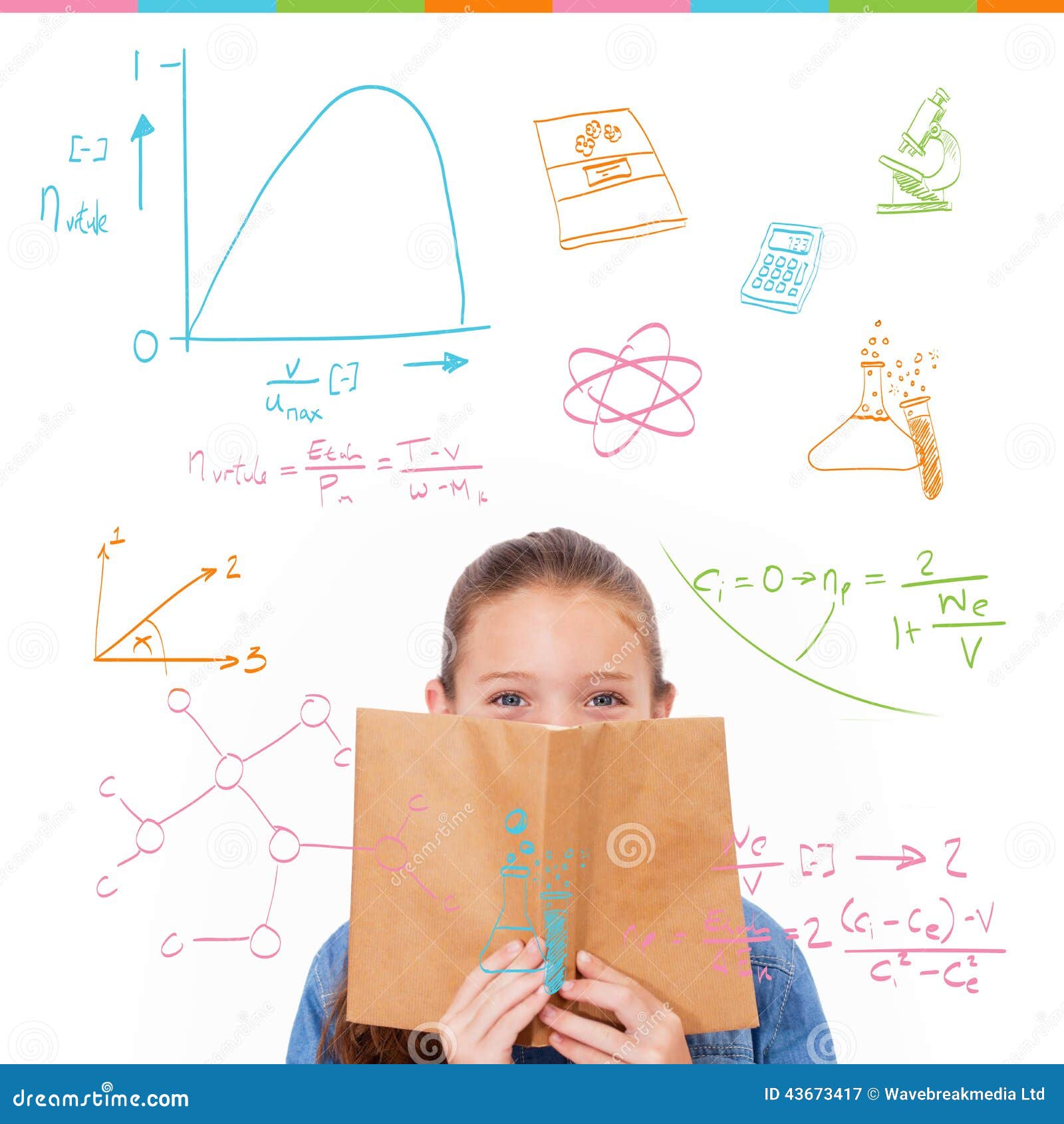 Composite Image of Math and Science Doodles Stock Image - Image of ...