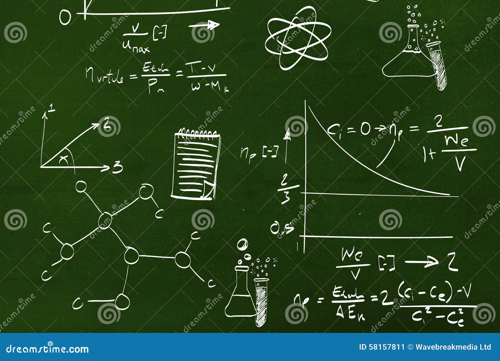 Composite Image of Math and Science Doodles Stock Illustration ...