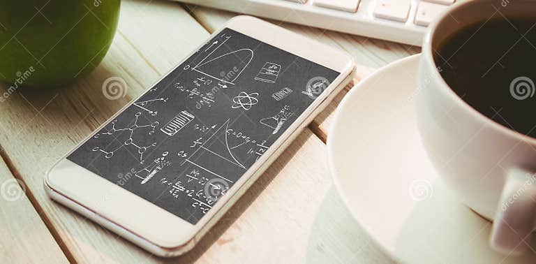 Composite Image of Math and Science Doodles Stock Image - Image of ...