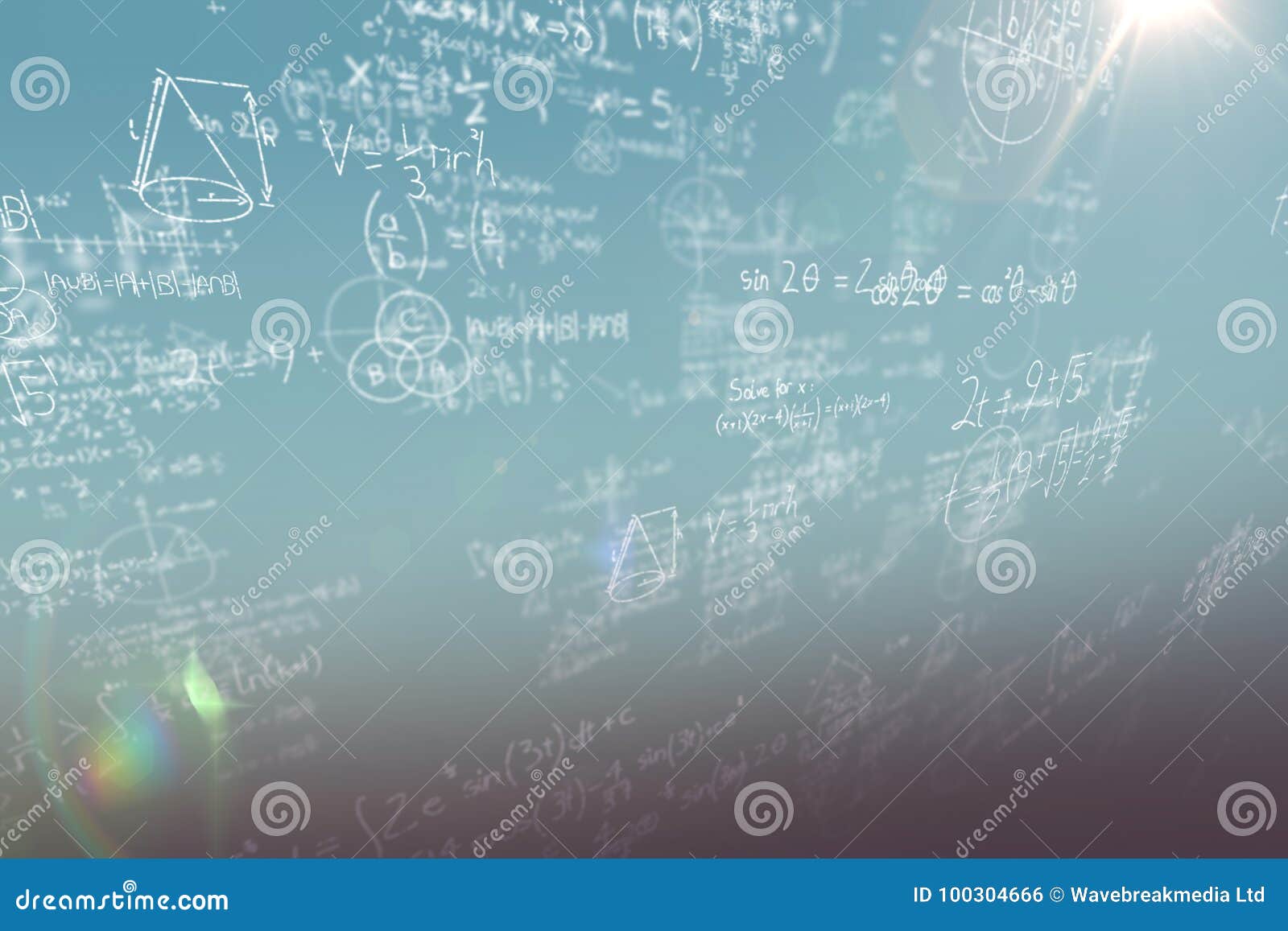 Composite Image of Mathematical Complicated Formulas Stock Illustration ...