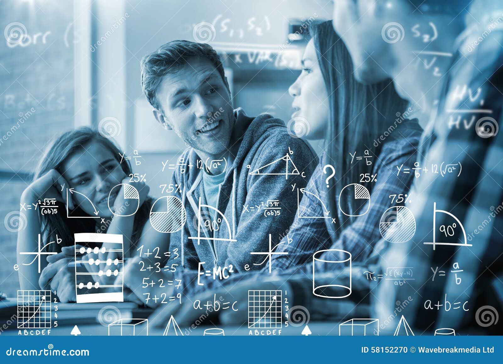 Composite image of maths stock photo. Image of handsome - 58152270