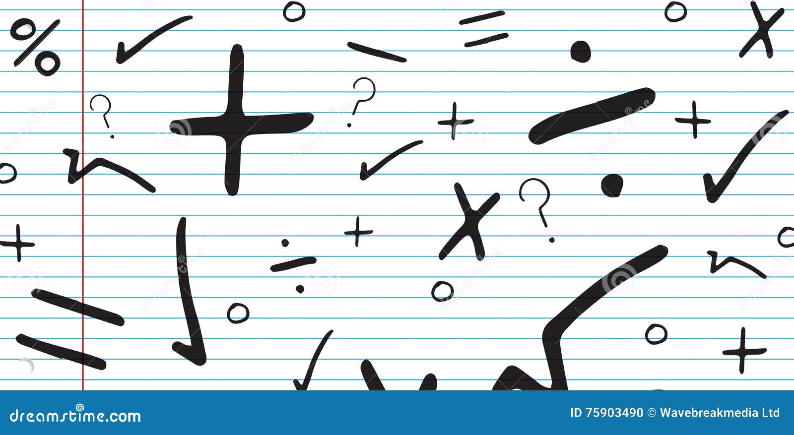 Composite Image of Maths Doodle Stock Illustration - Illustration of ...