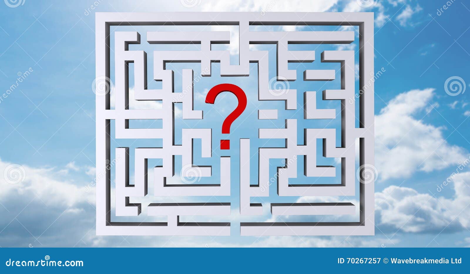 Composite Image of Maze Question Mark Stock Illustration - Illustration ...