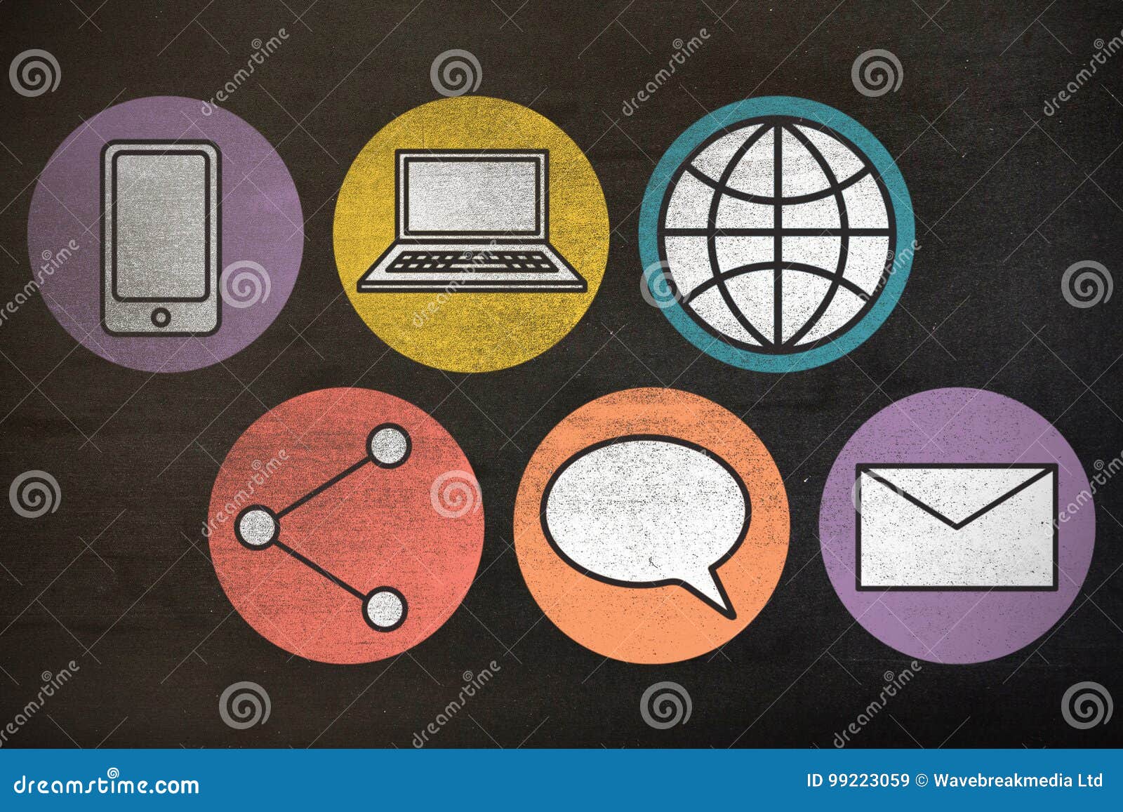 Composite Image of Mobile and Computer Icon Stock Illustration ...