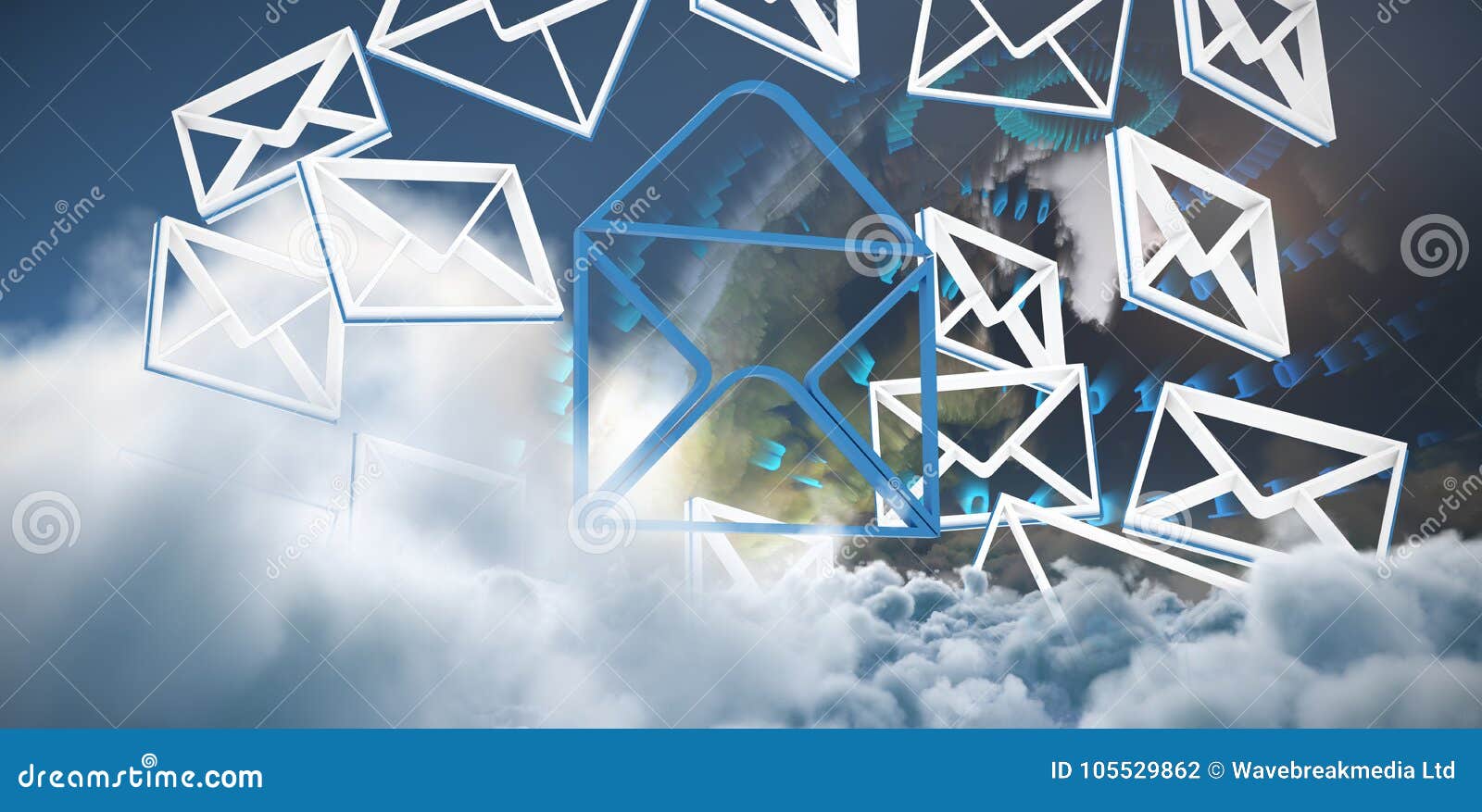 Composite Image of Multiple Message Symbols Stock Illustration ...