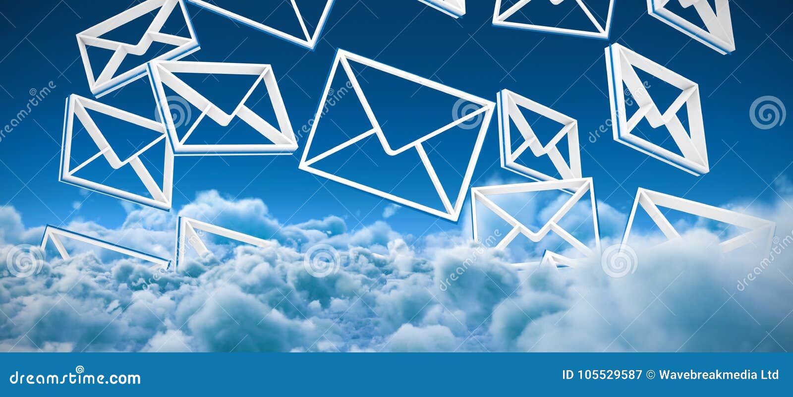 Composite Image of Multiple Message Symbols Stock Illustration ...