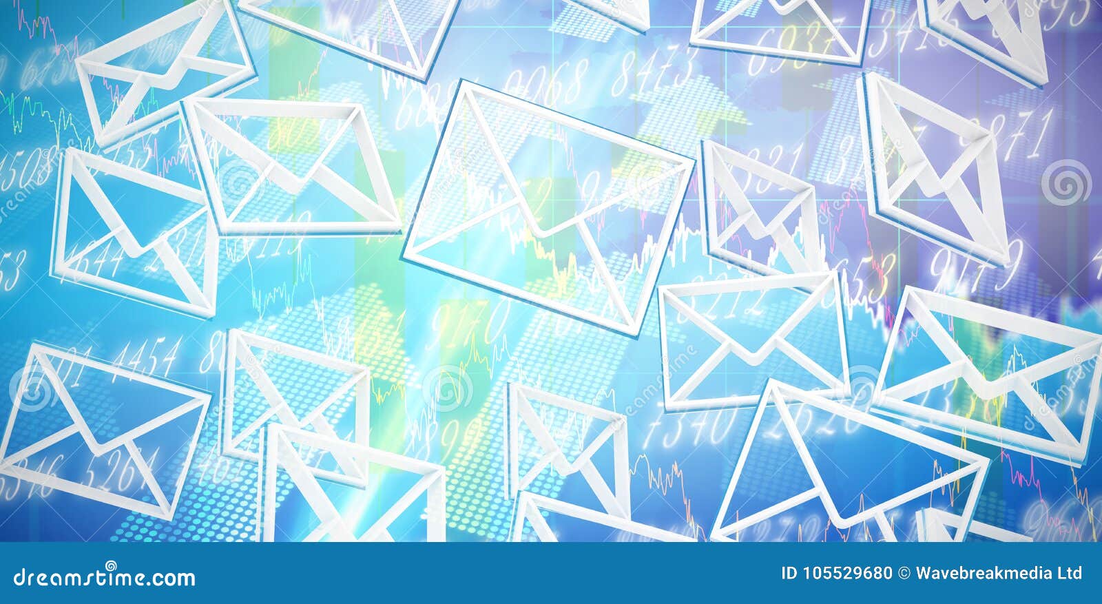 Composite Image of Multiple Message Symbols Stock Illustration ...