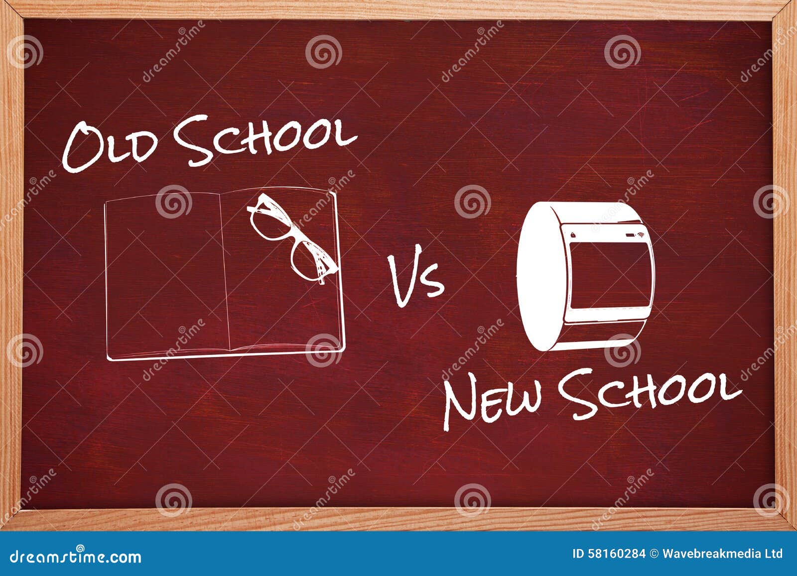Composite Image of Old School Vs New School Stock Illustration ...