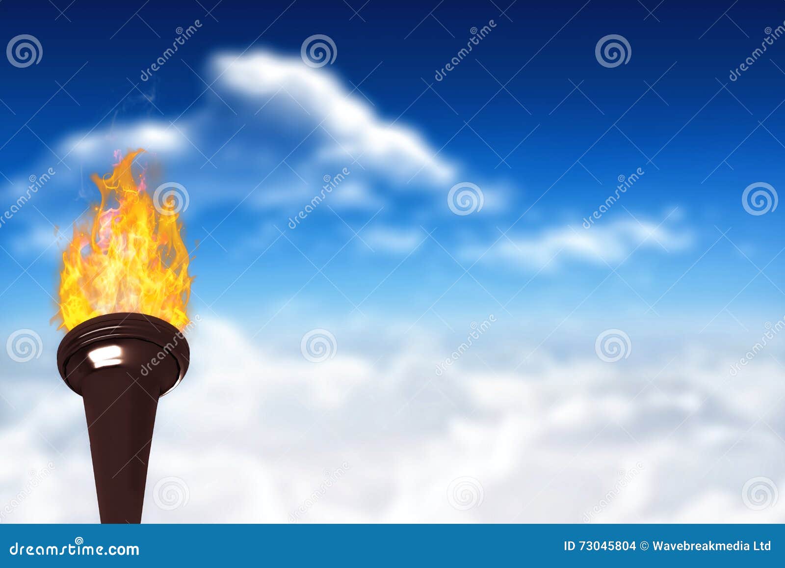 Composite Image of the Olympic Fire Stock Illustration - Illustration ...