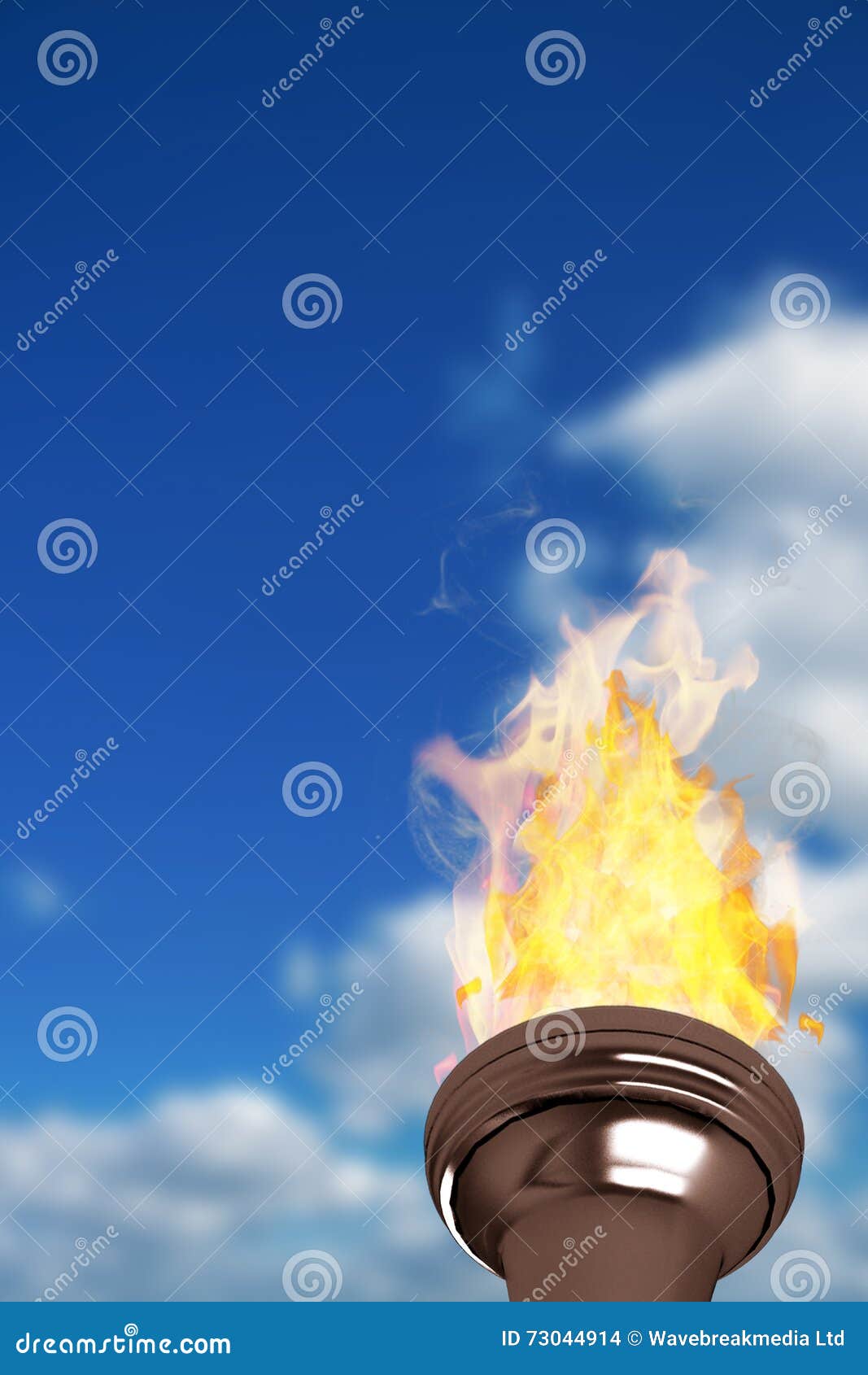 Composite Image of the Olympic Fire Stock Illustration - Illustration ...