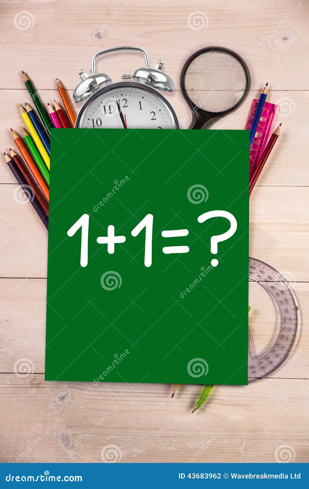 Composite Image of One Plus One Stock Illustration - Illustration of ...