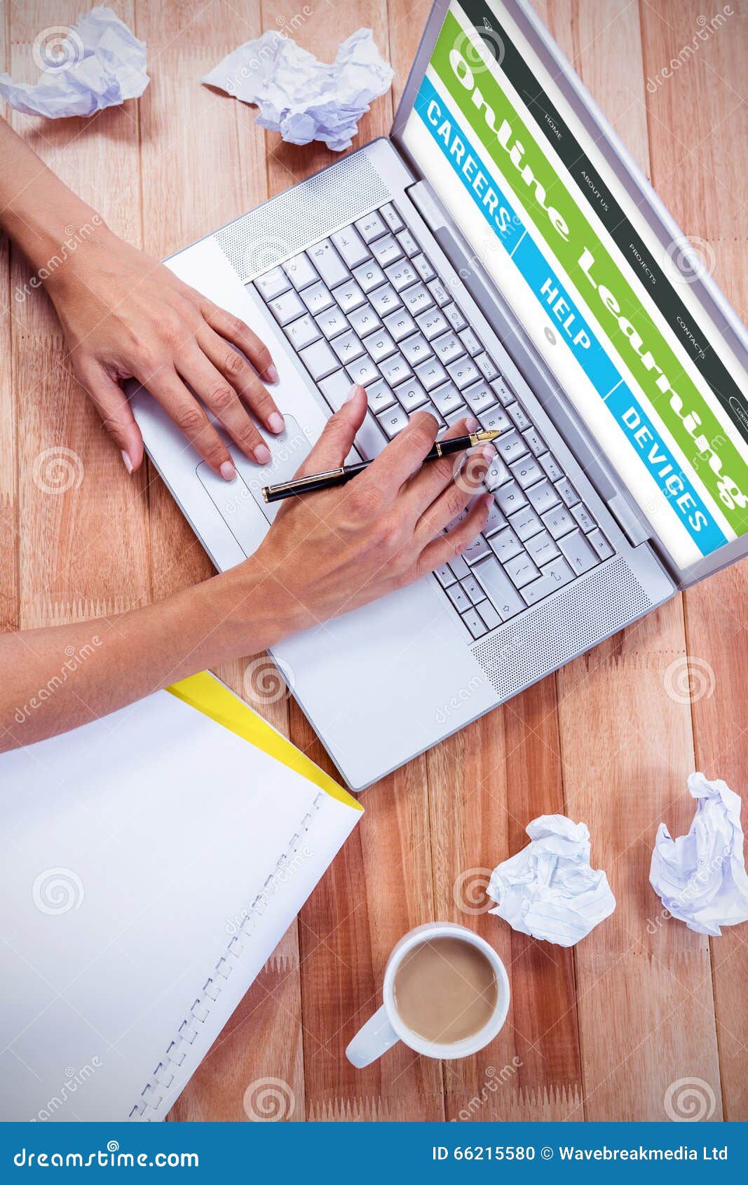 Composite Image of Online Learning Interface Stock Photo - Image of ...