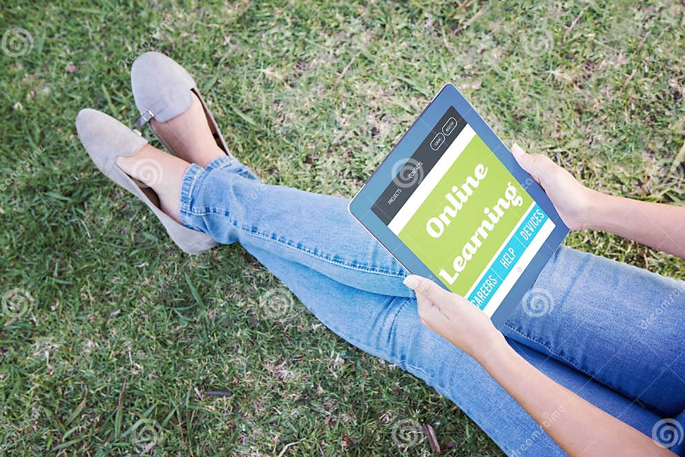 Composite Image of Online Learning Interface Stock Photo - Image of ...