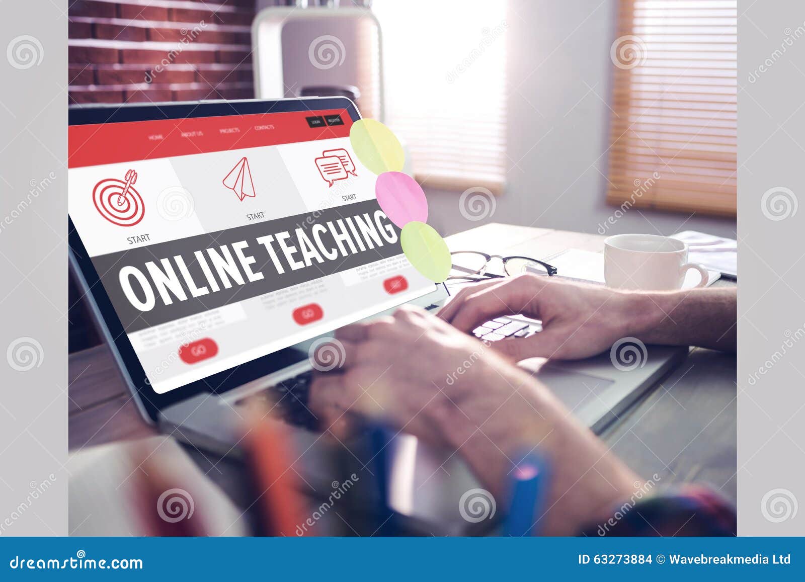 Composite Image of Online Teaching Interface Stock Photo - Image of ...