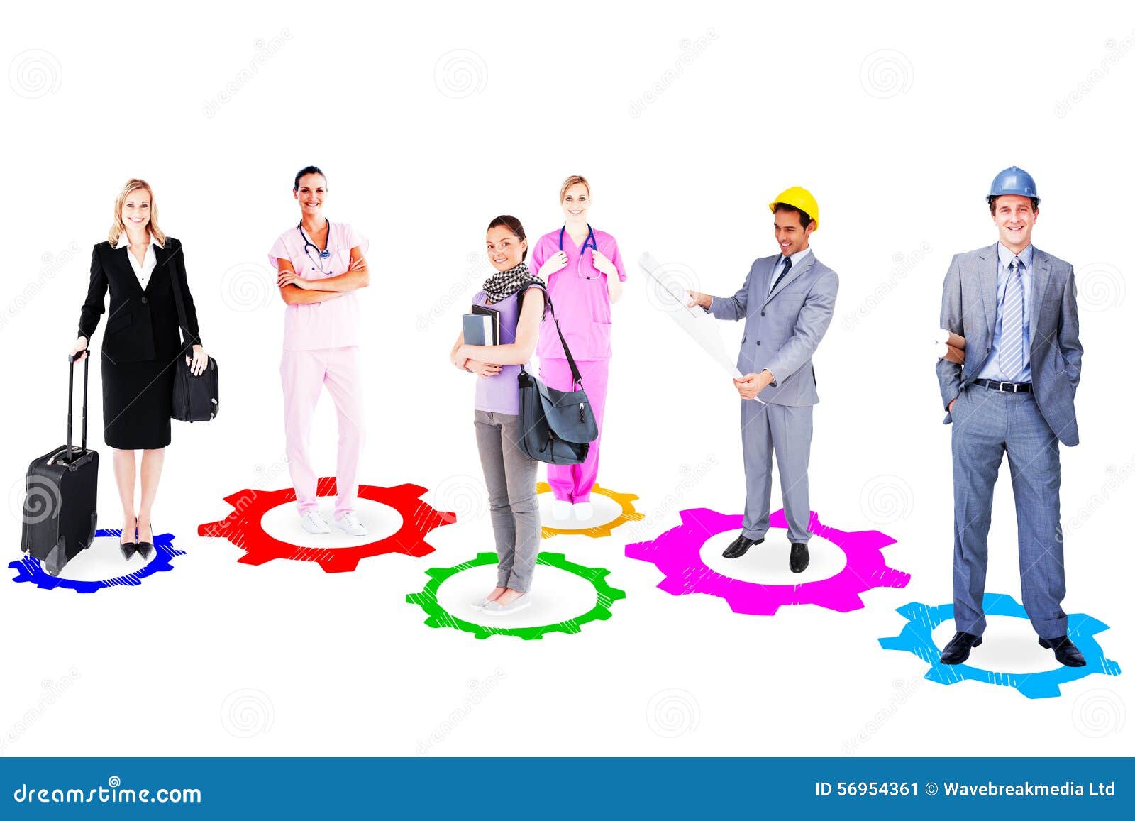 Composite Image of People with Different Careers Stock Image - Image of ...