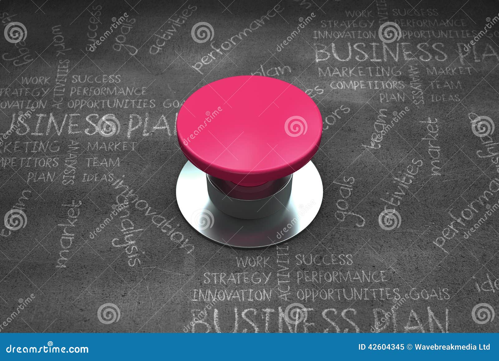 Composite Image of Pink Push Button Stock Illustration - Illustration ...