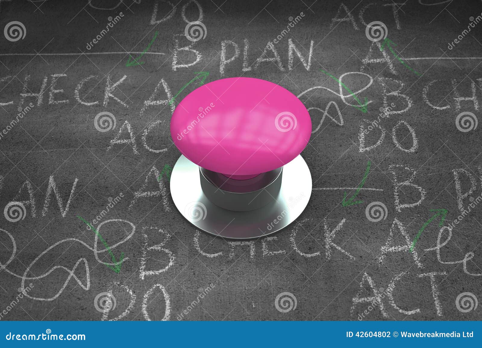Composite Image of Pink Push Button Stock Illustration - Illustration ...