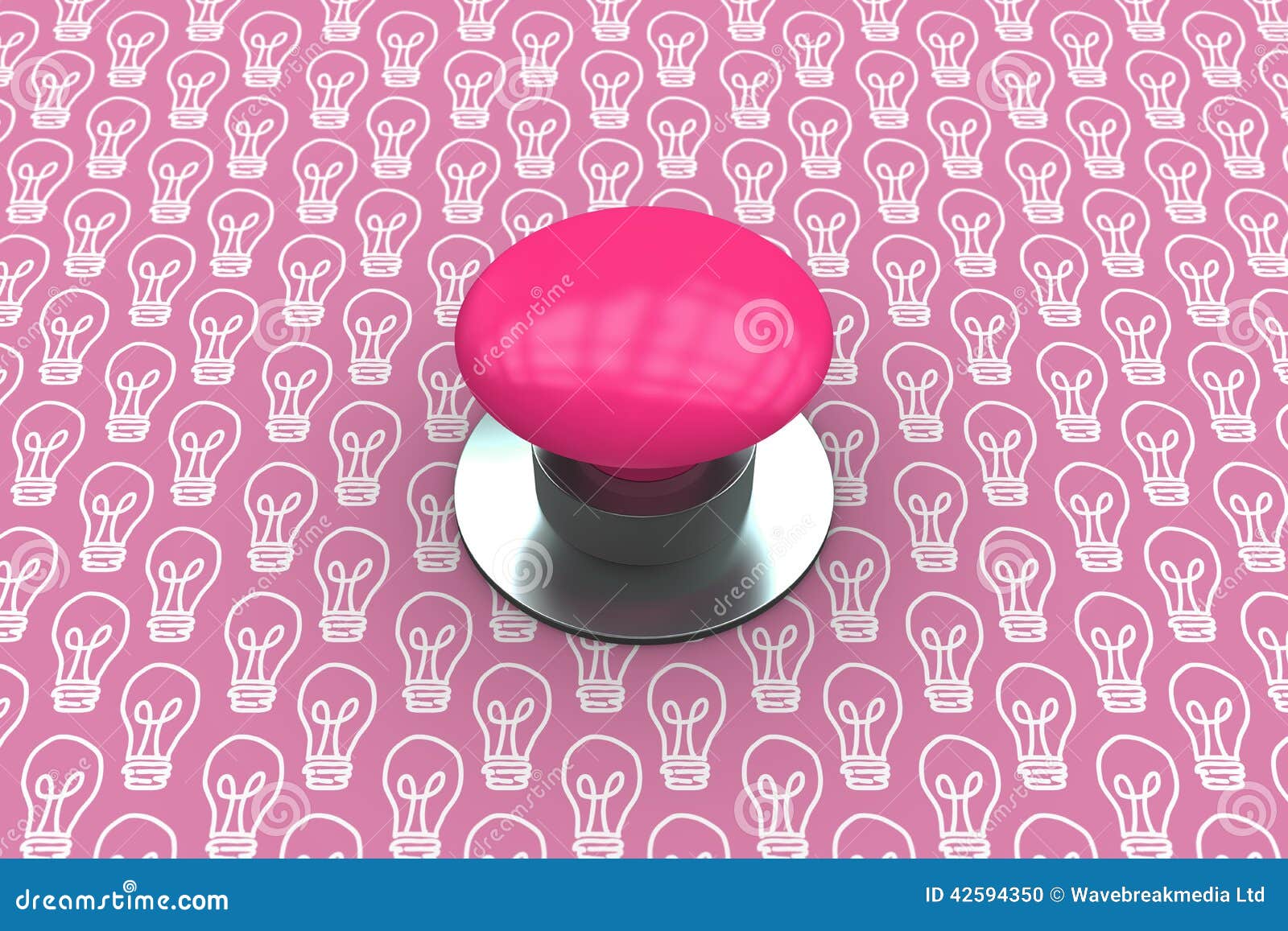 Composite Image of Pink Push Button Stock Illustration - Illustration ...