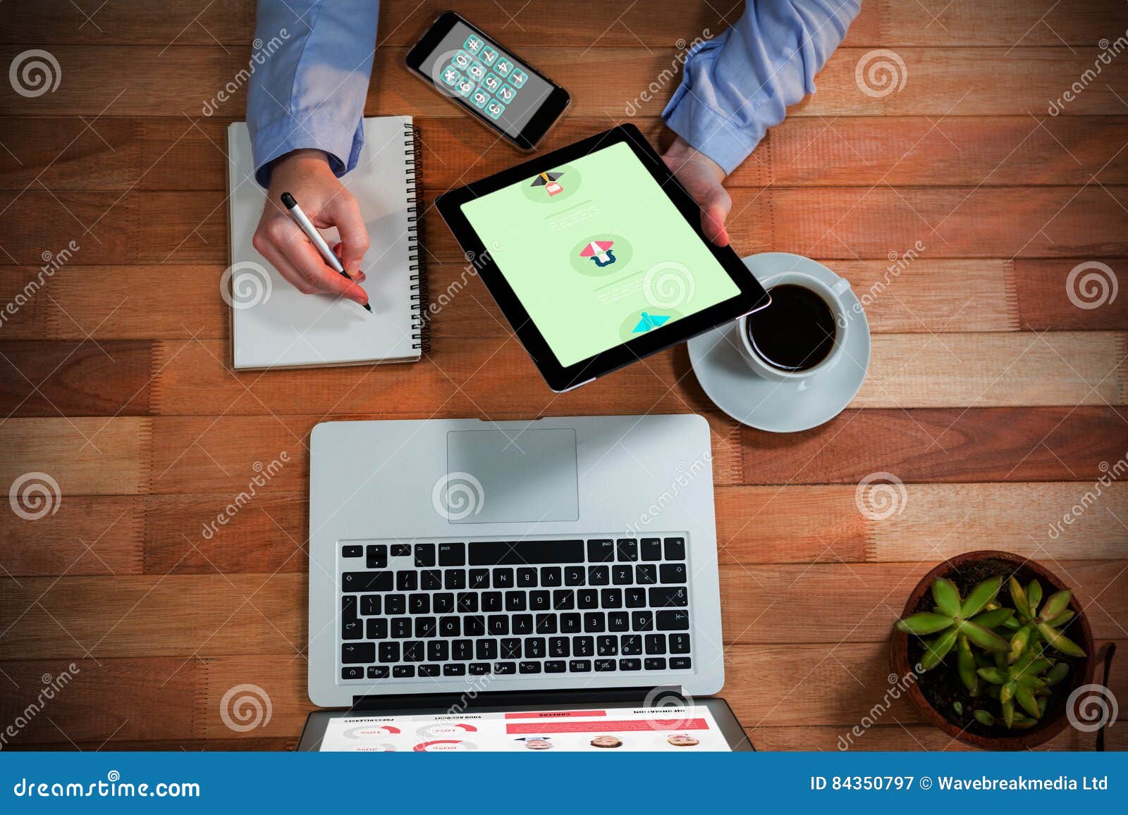 Composite Image of Portfolio of People on Screen Stock Illustration ...