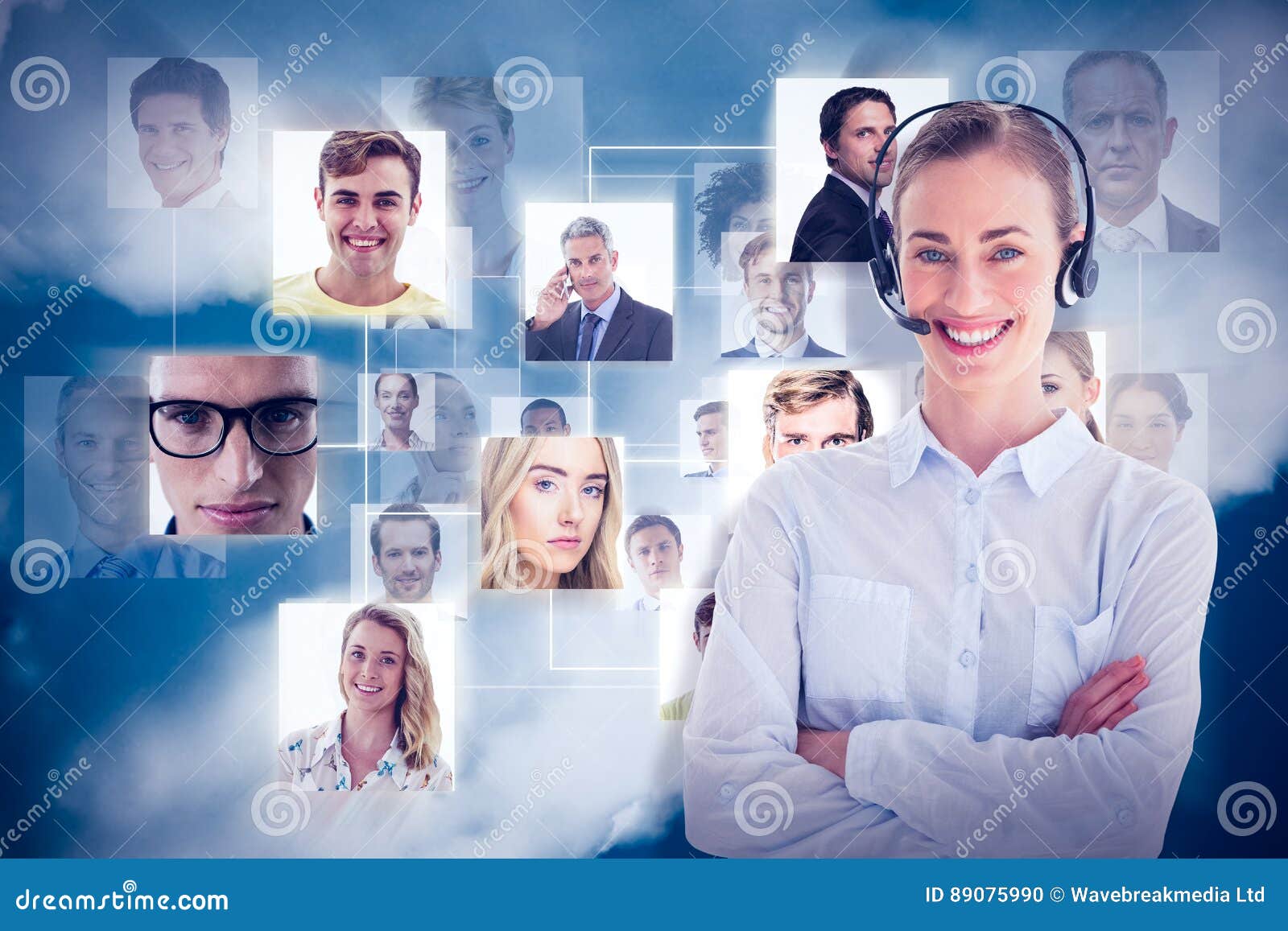 Composite Image of Portrait of a Call Center Executive Stock Photo ...