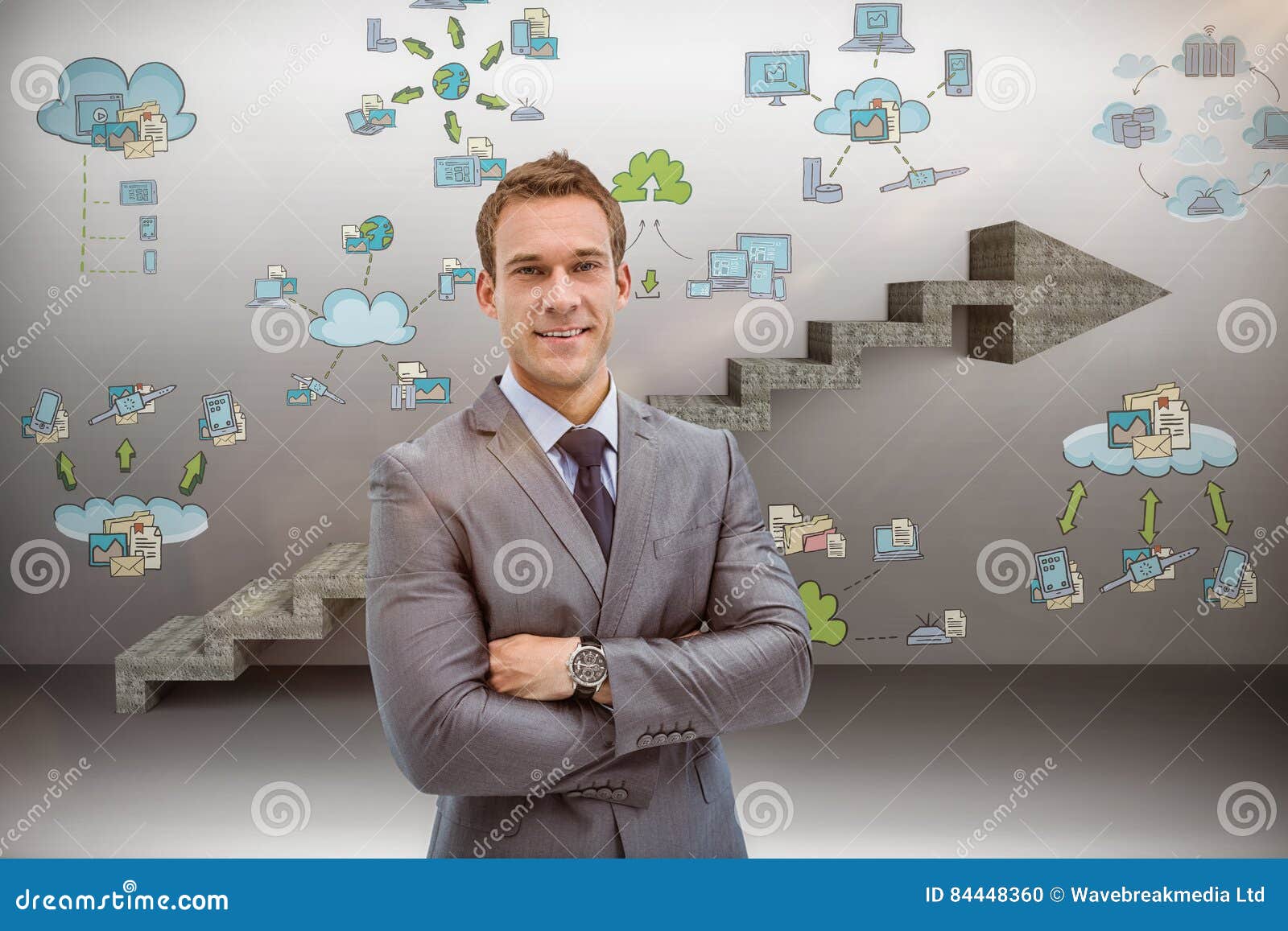 Composite Image of Portrait of Smart Businessman in Suit Stock Photo ...