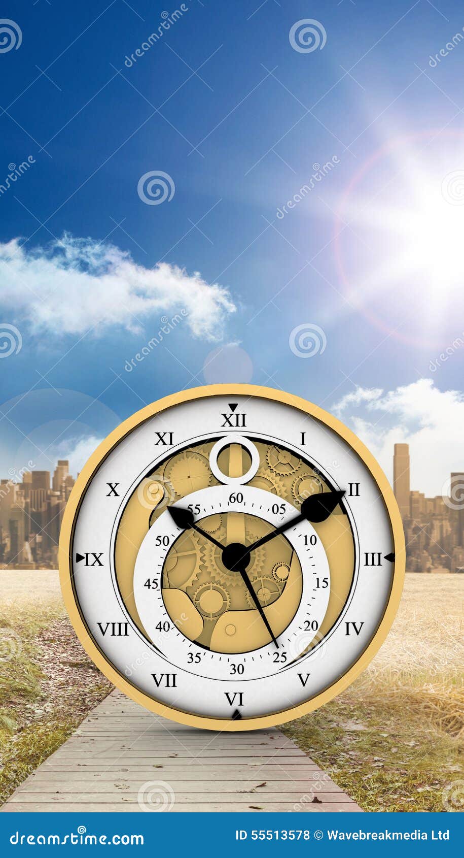 Composite Image of Pretty Looking Clock Stock Illustration ...
