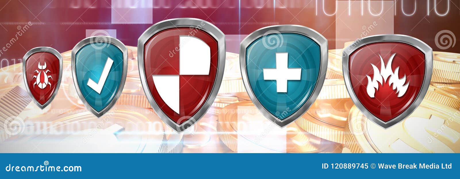 Composite Image of a Red Bug Badge Stock Illustration - Illustration of ...