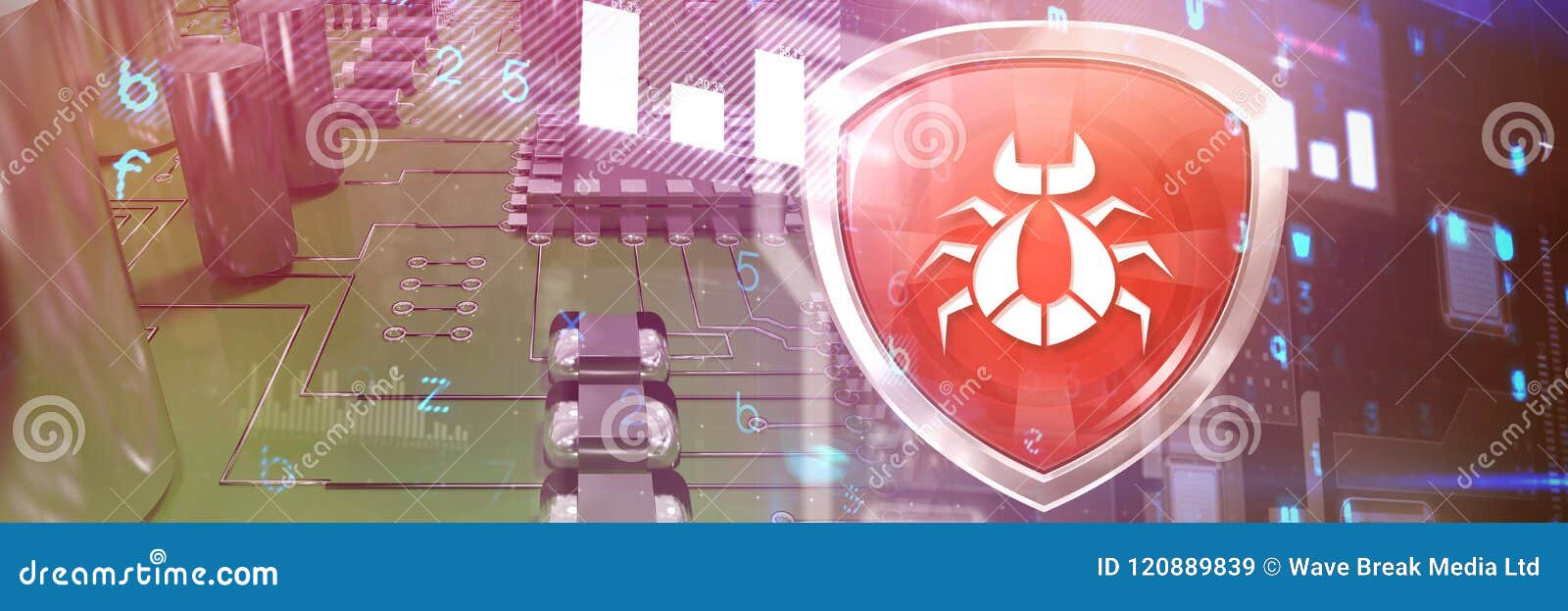 Composite Image of a Red Bug Badge Stock Illustration - Illustration of ...