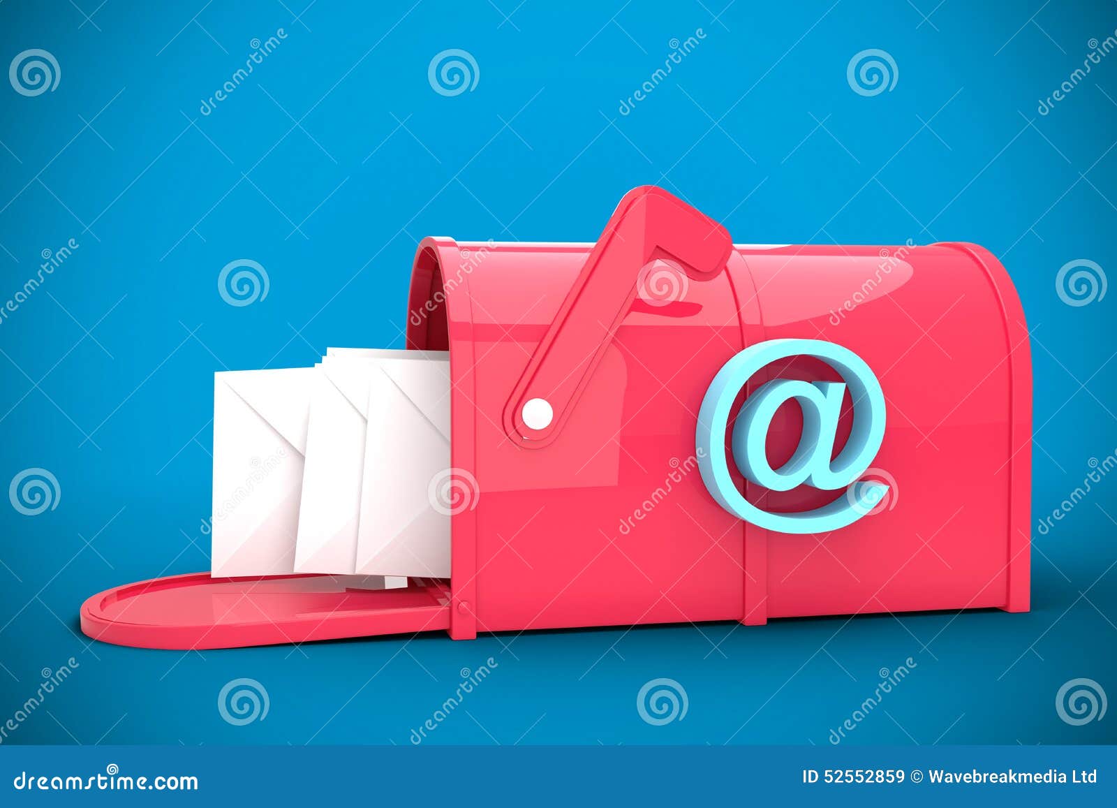 Composite Image of Red Email Postbox Stock Illustration - Illustration ...