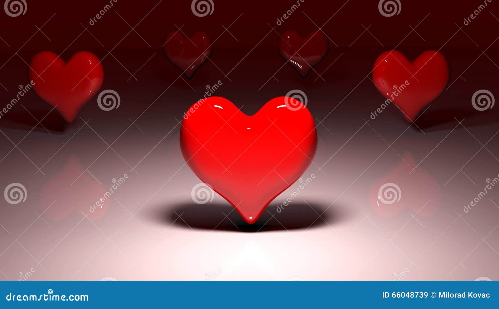 Composite Image of Red Love Hearts Stock Illustration - Illustration of ...