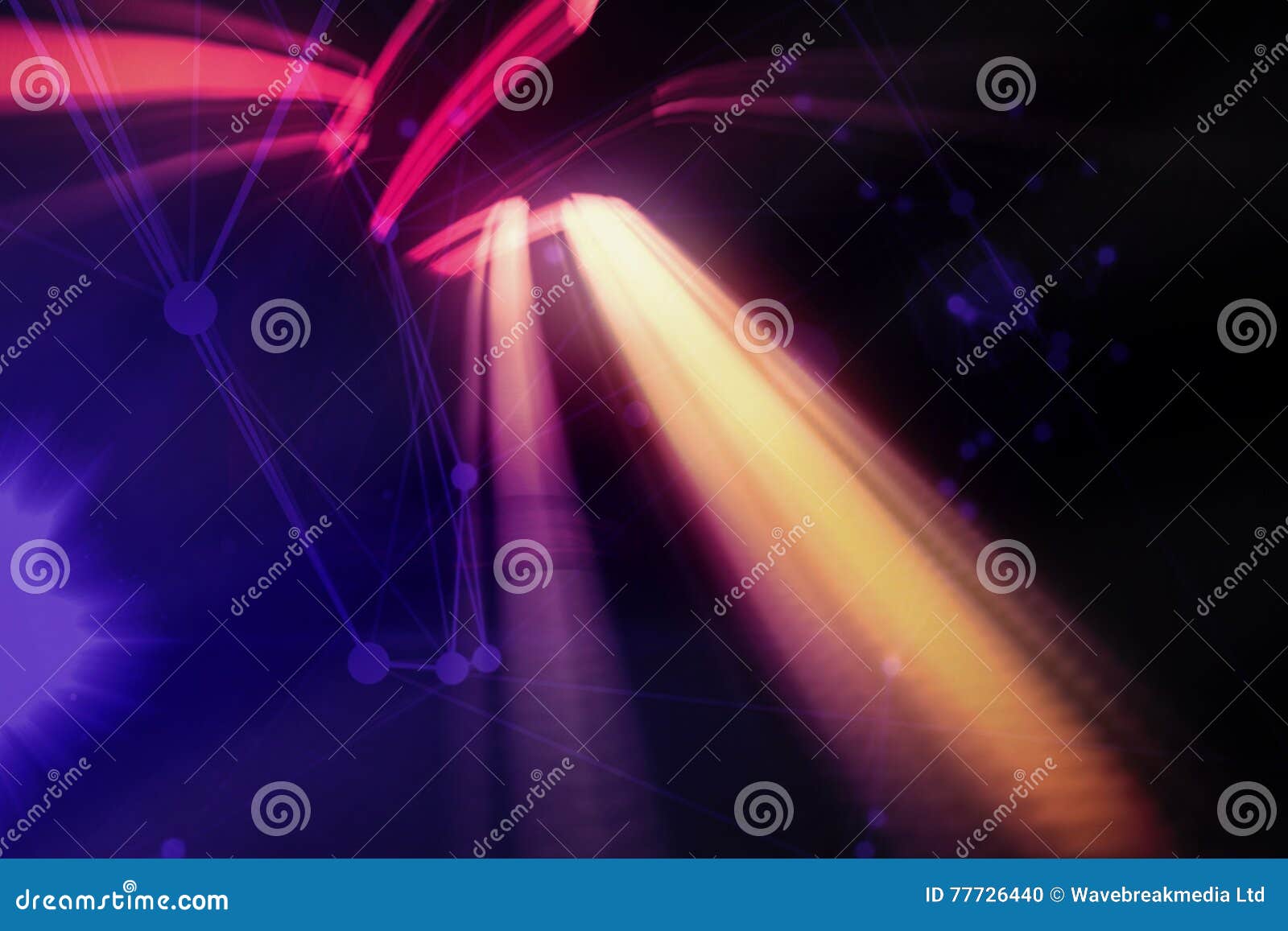 Composite Image of Red Vortex with Orange Light Stock Illustration ...