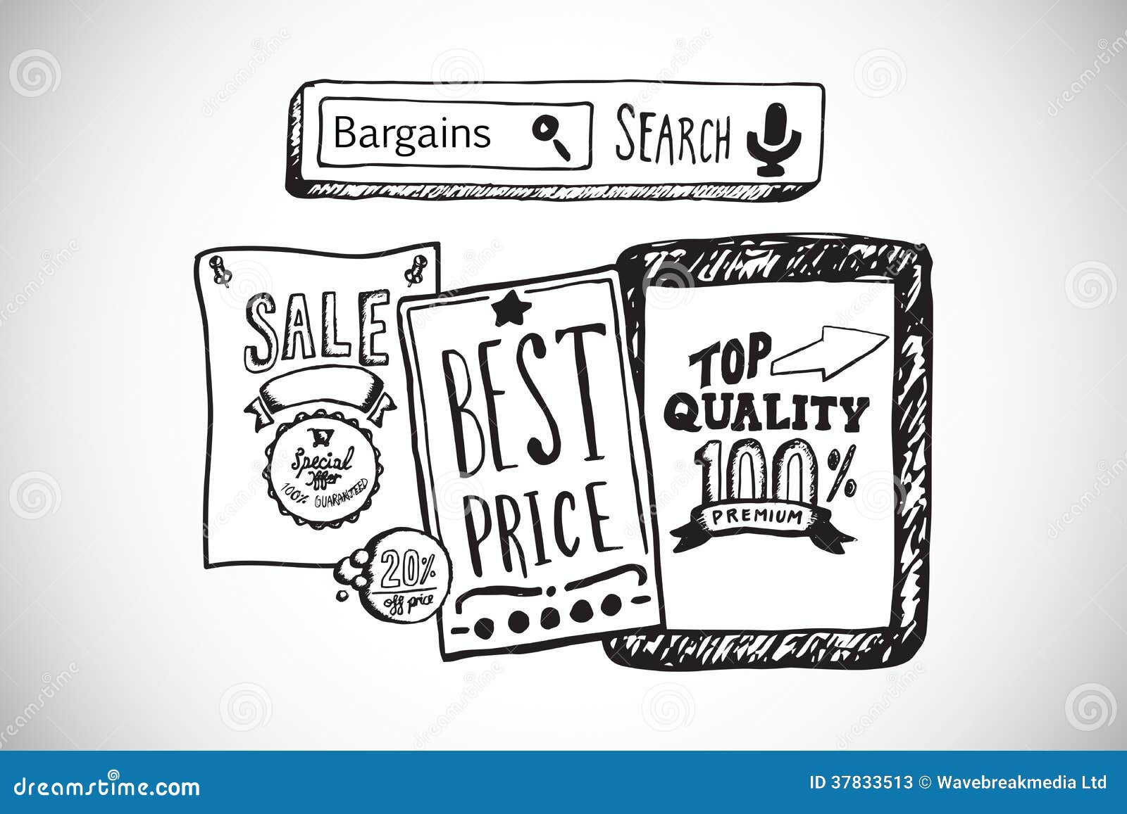 Composite Image of Retail Sale Doodles Stock Illustration ...