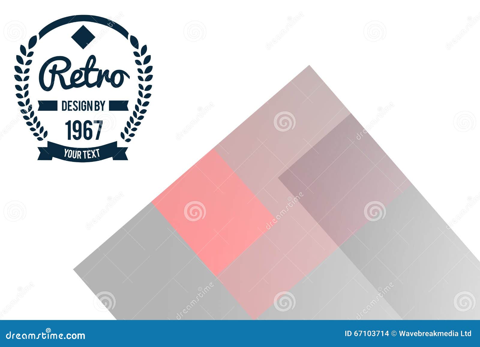 Composite Image of Retro Symbol Stock Illustration - Illustration of ...