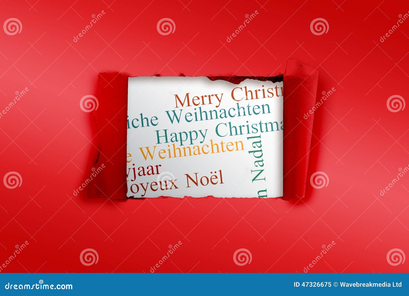 Composite Image of Rip in Paper Stock Illustration - Illustration of ...