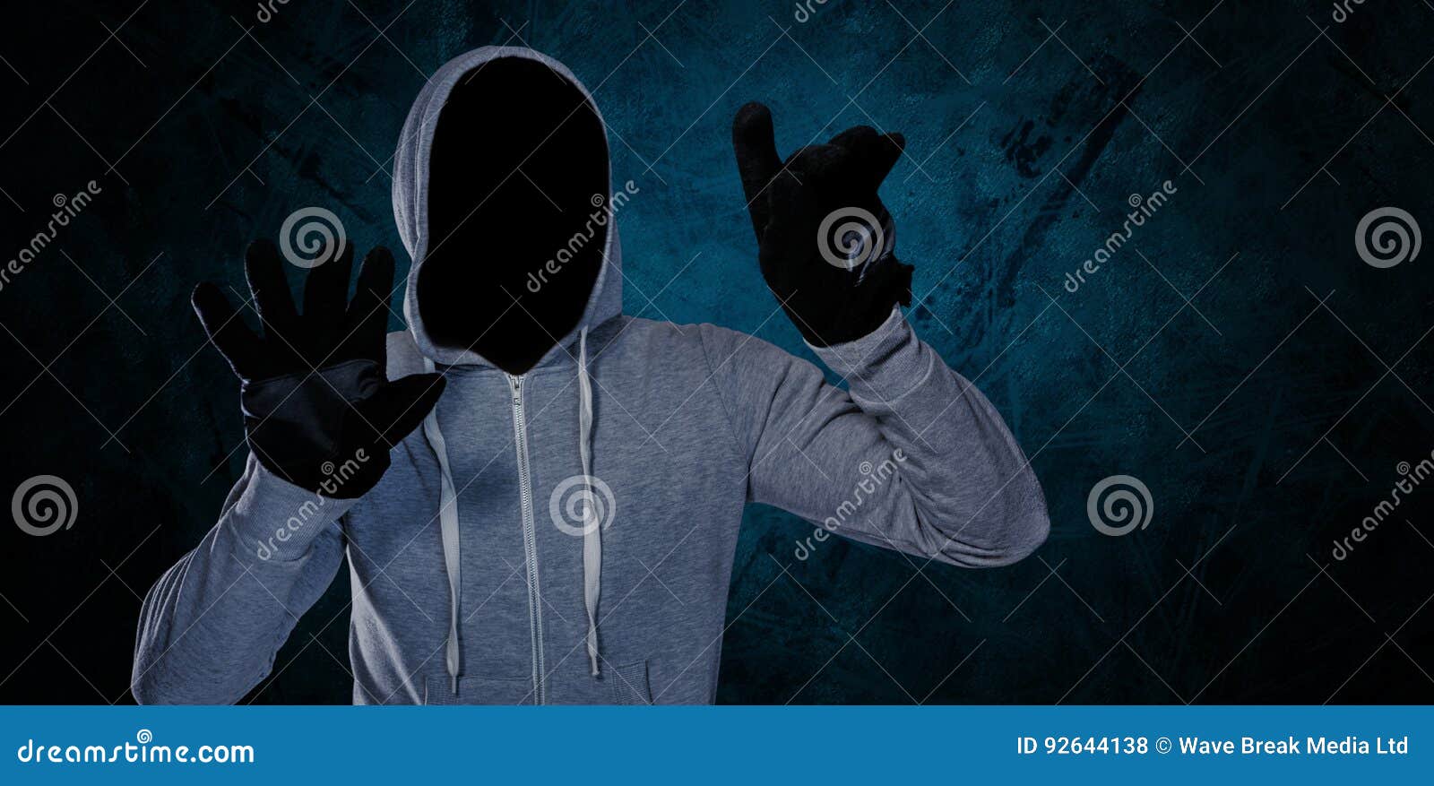 Composite Image of Robber with Hood and Gloves Stock Photo - Image of ...