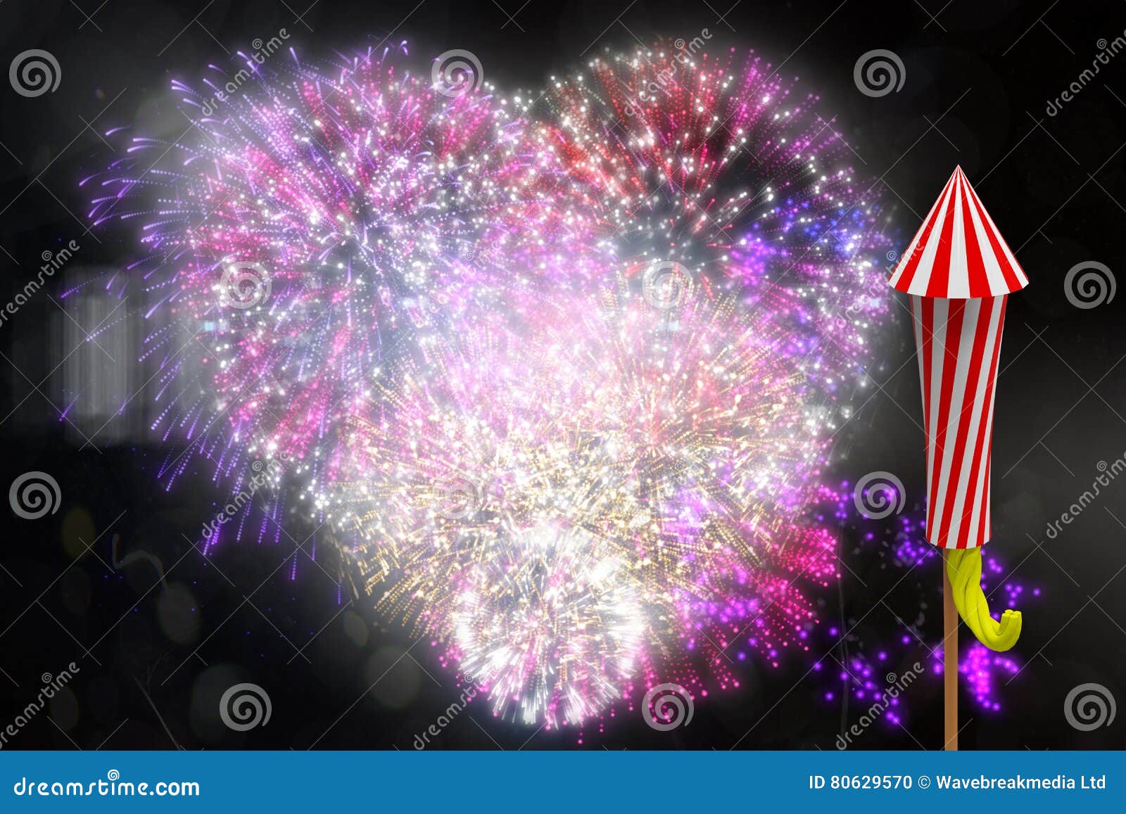 Composite Image of Rocket for Firework Stock Illustration ...
