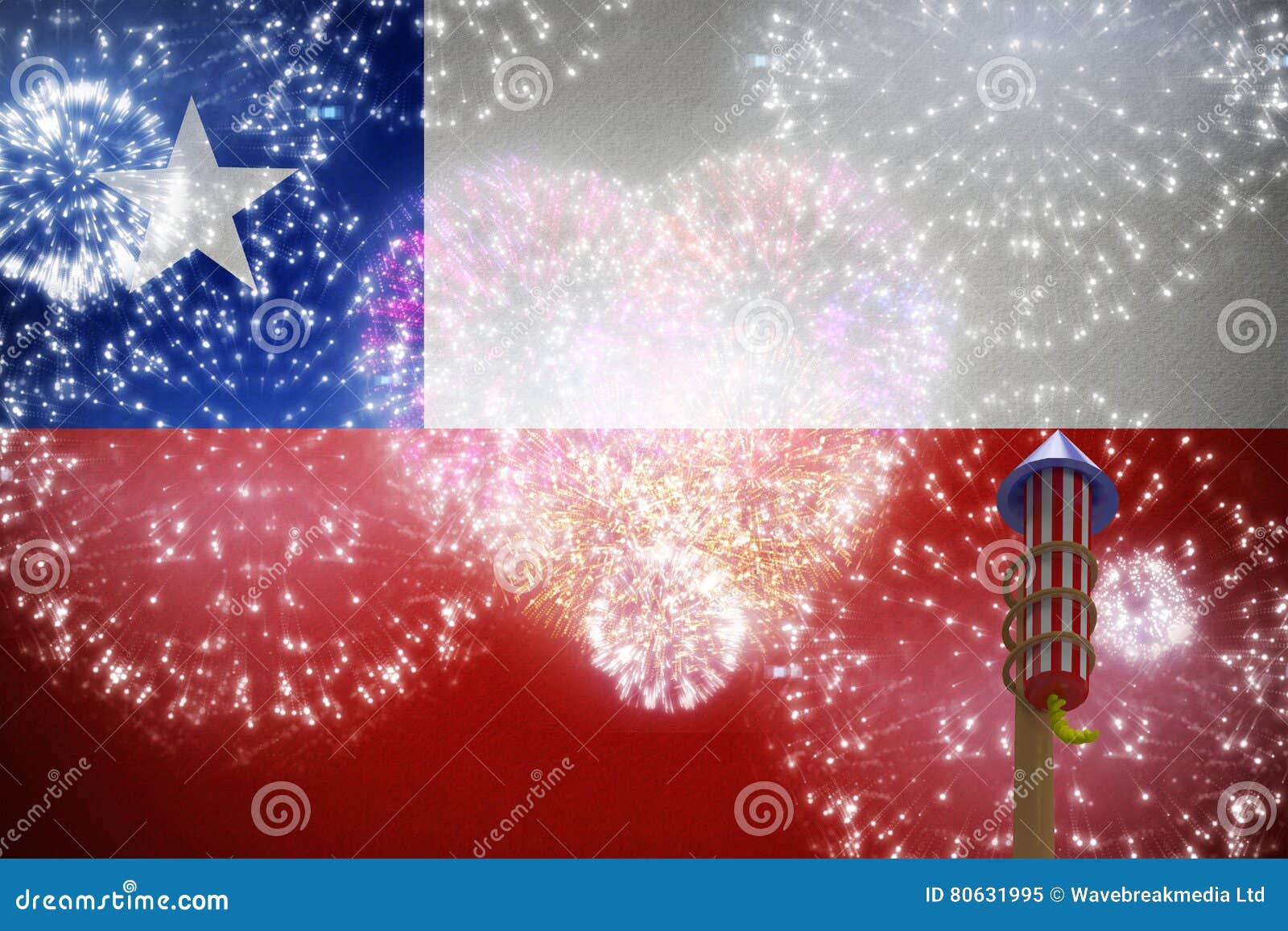 Composite Image of Rocket for Fireworks Stock Illustration ...