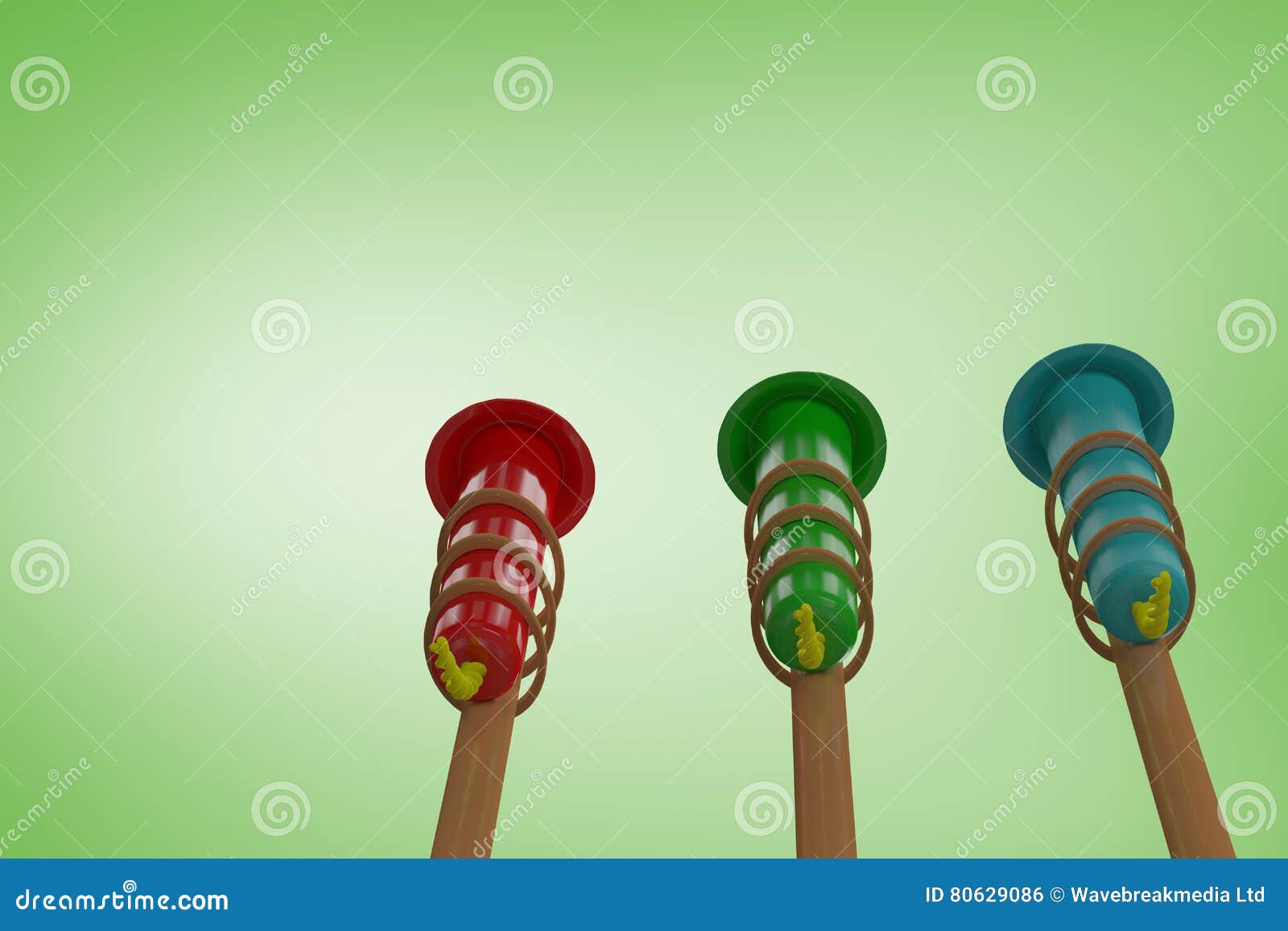 Composite Image of Rockets for Fireworks Stock Illustration ...