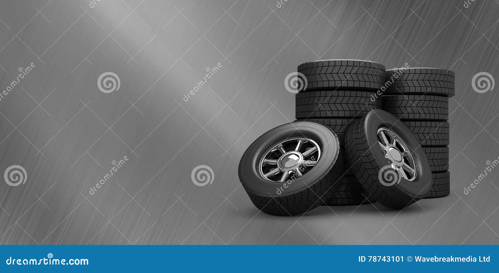 Composite Image of Rows of Tyres Stock Illustration - Illustration of ...