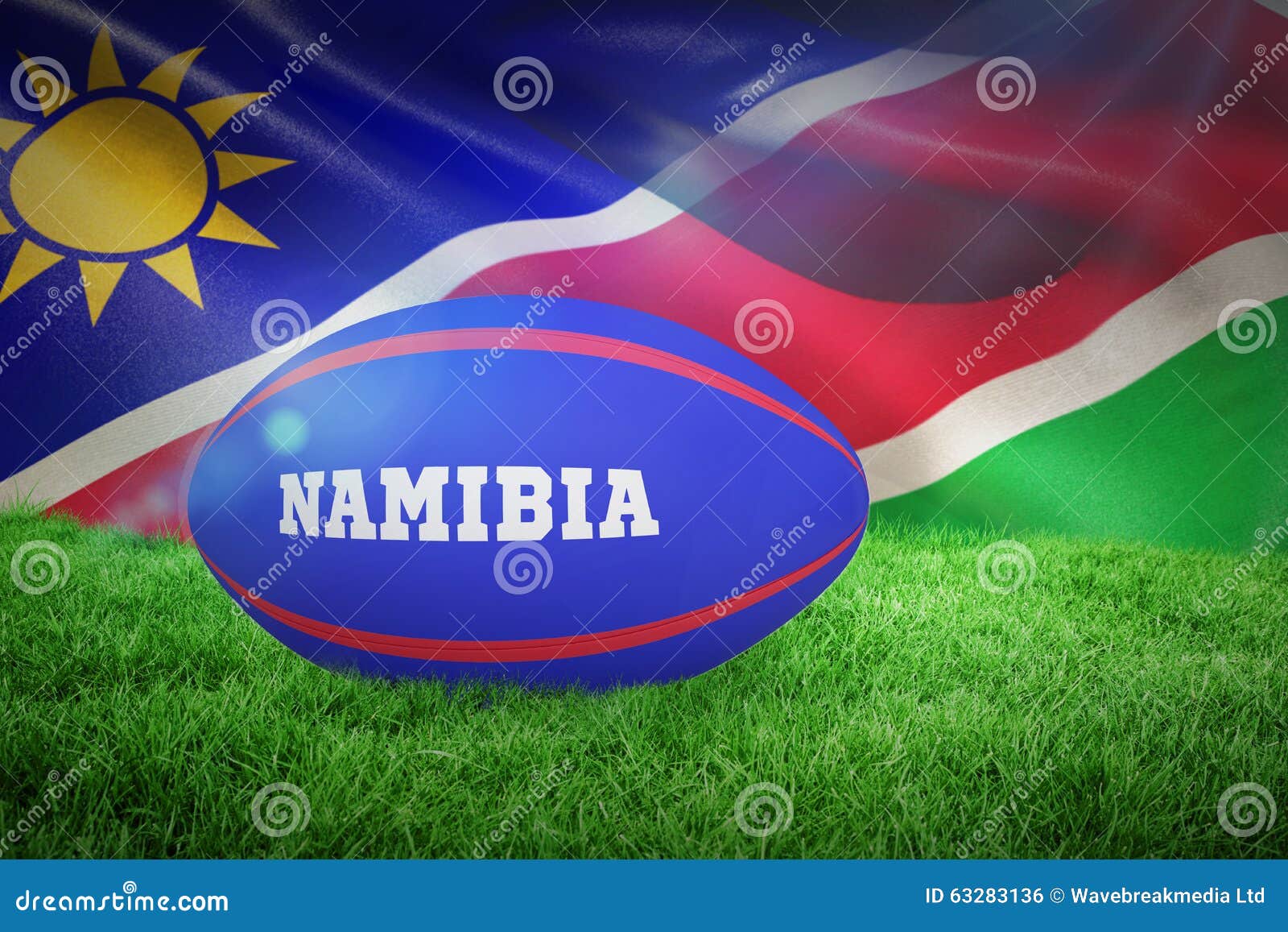 Composite Image of Rugby Ball for Namibia Stock Illustration ...