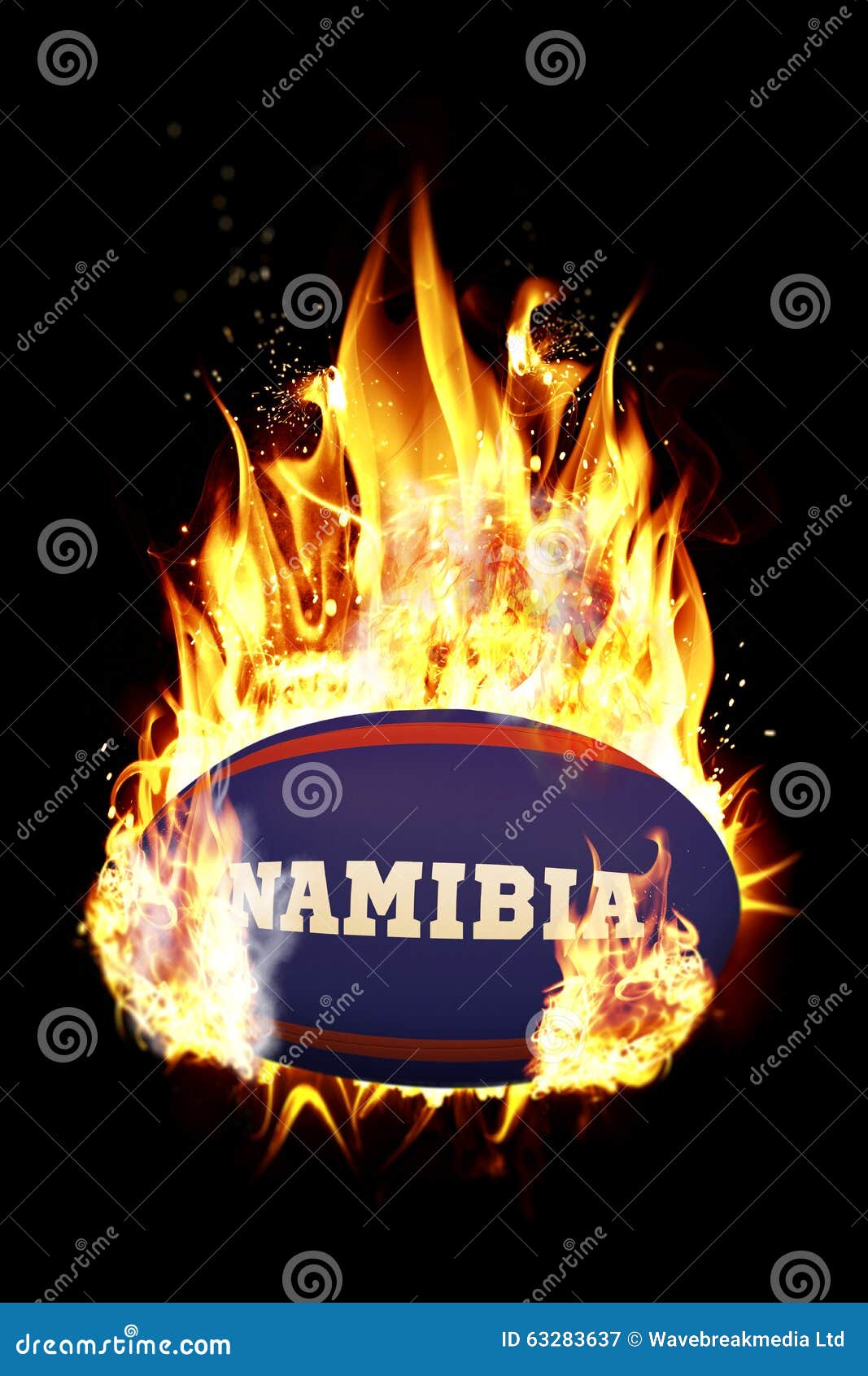 Composite Image of Rugby Ball for Namibia Stock Illustration ...