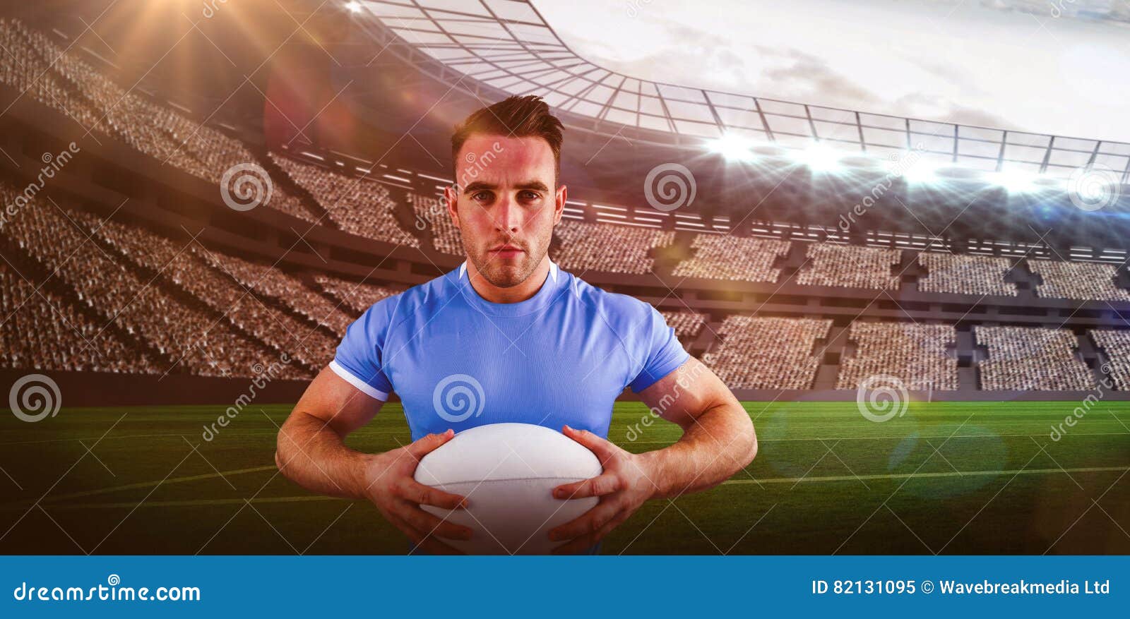 Composite Image of Rugby Player Looking at Camera 3D Stock Image ...