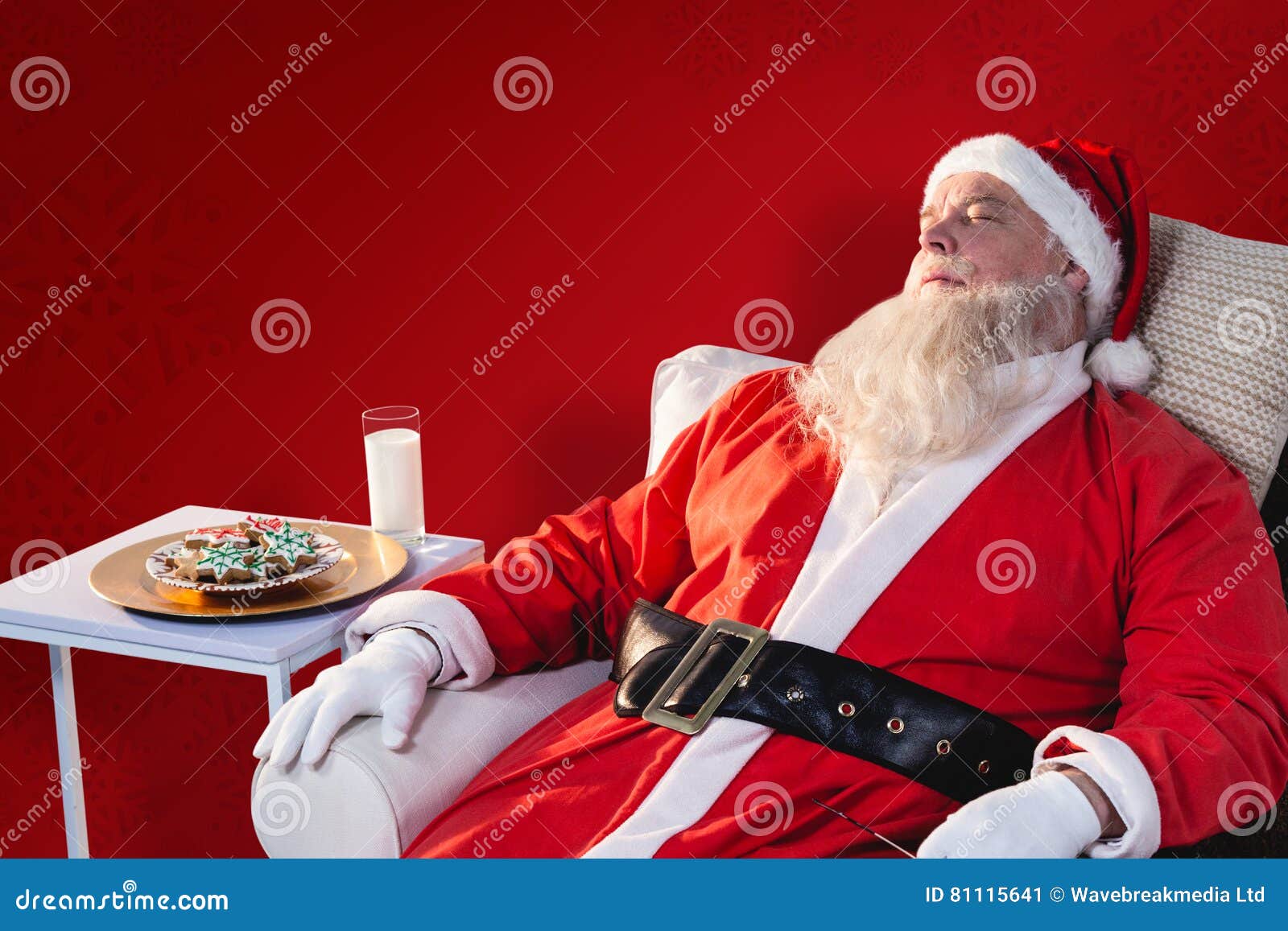 Composite Image Of Santa Claus Relaxing On Sofa Stock Image - Image of ...