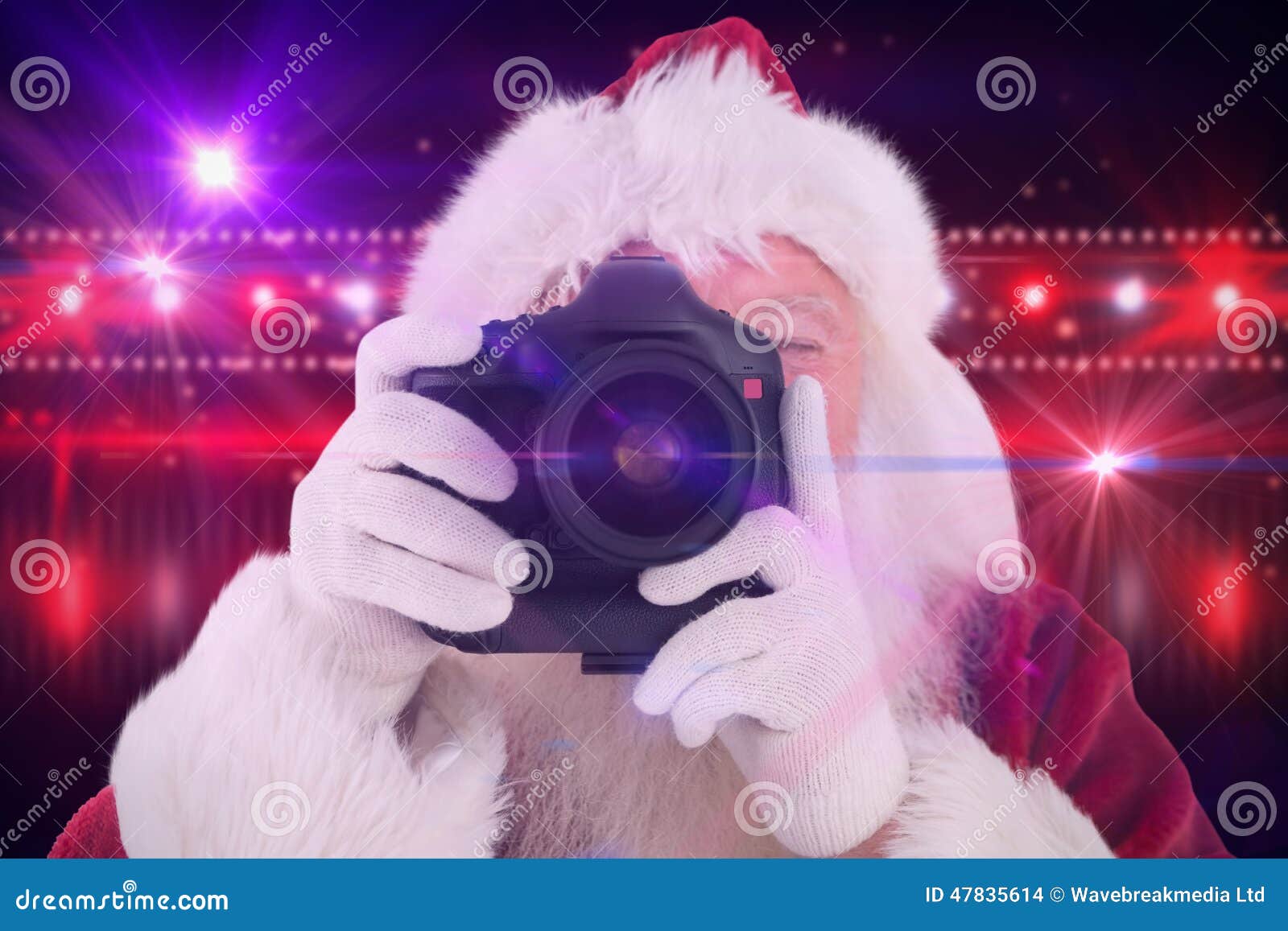 Composite Image of Santa is Taking a Picture Stock Photo - Image of ...