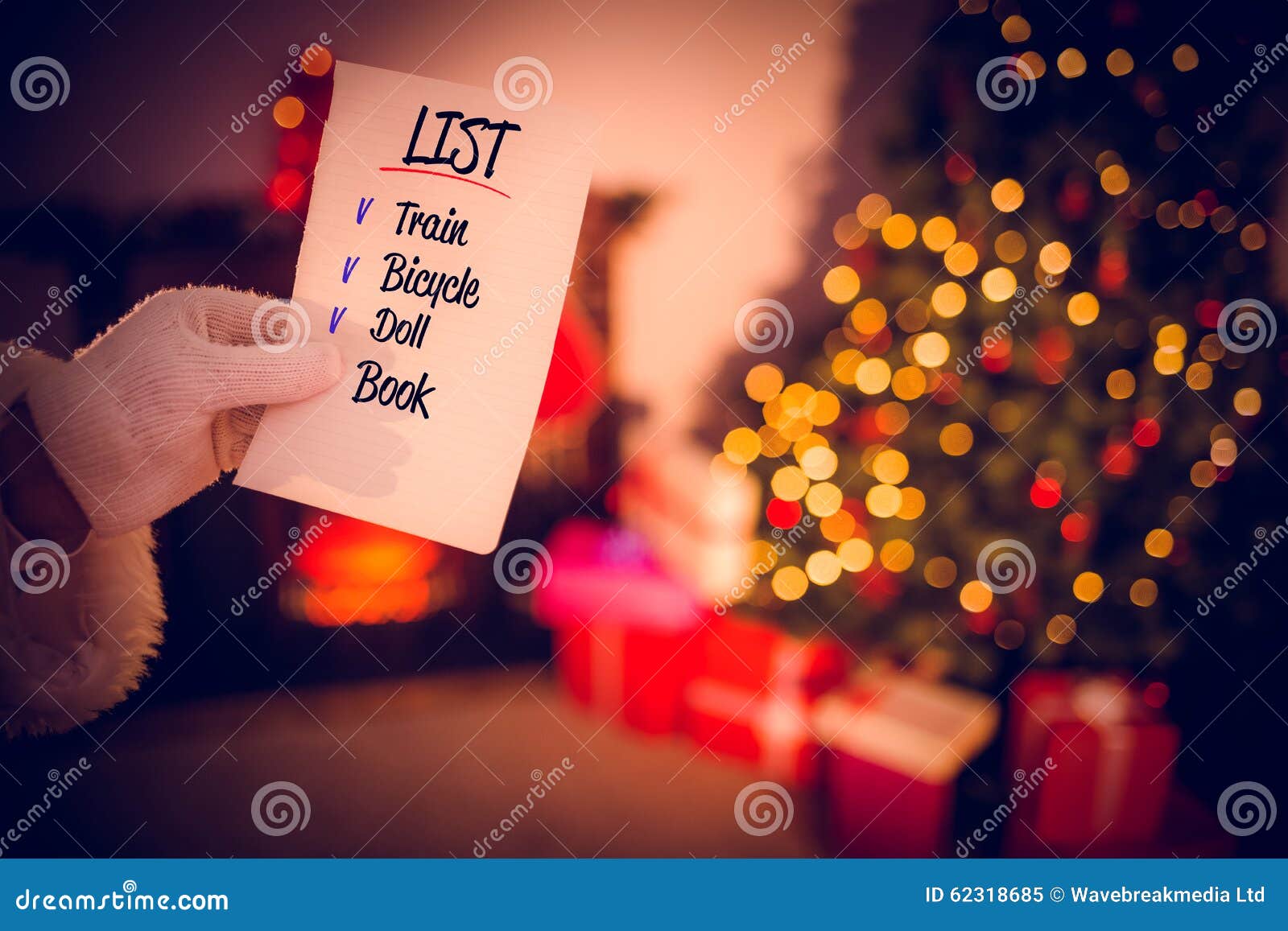 Composite Image of Santas List Stock Image - Image of domicile, baubles ...
