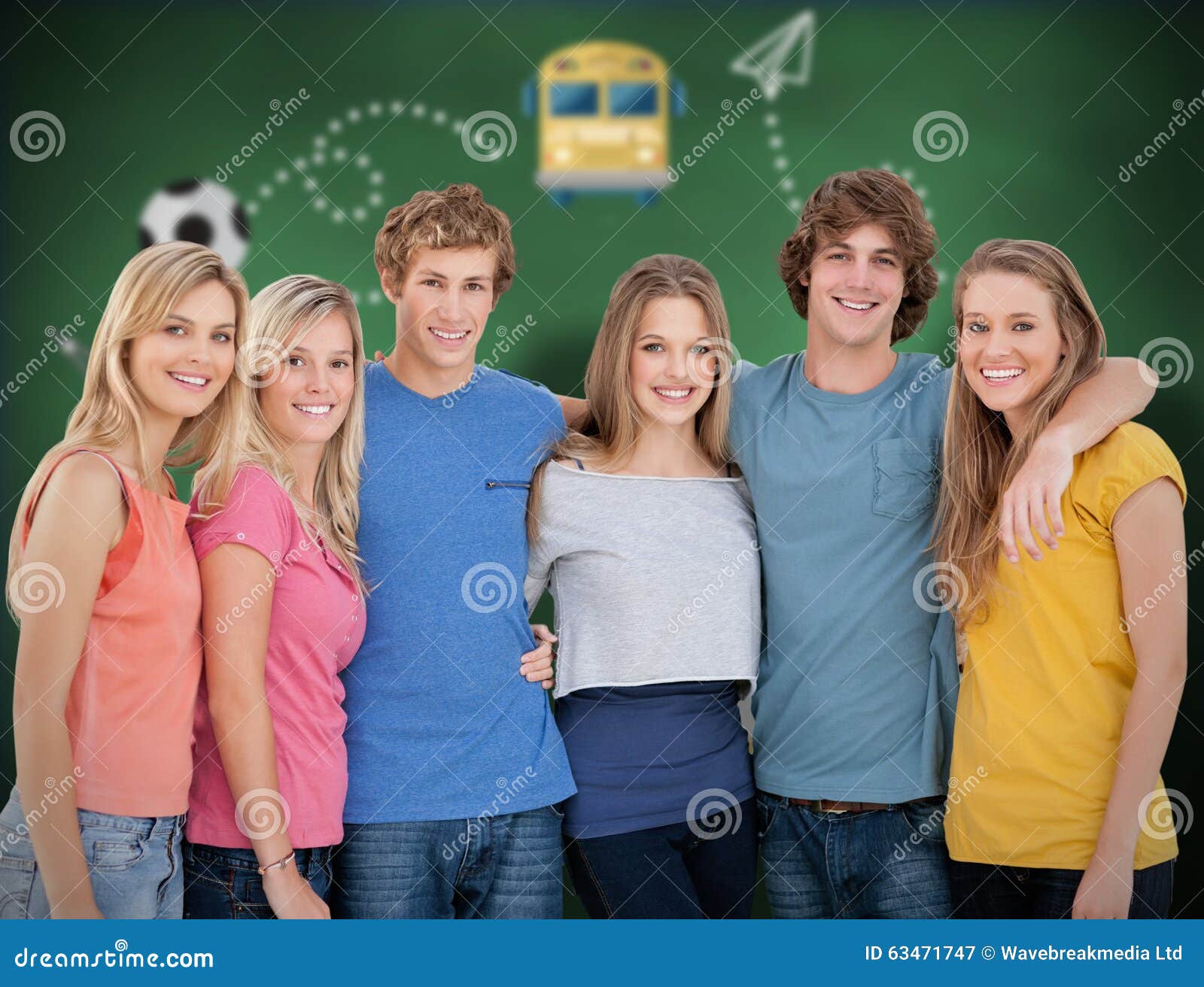 Composite Image of School Graphics Stock Image - Image of female ...