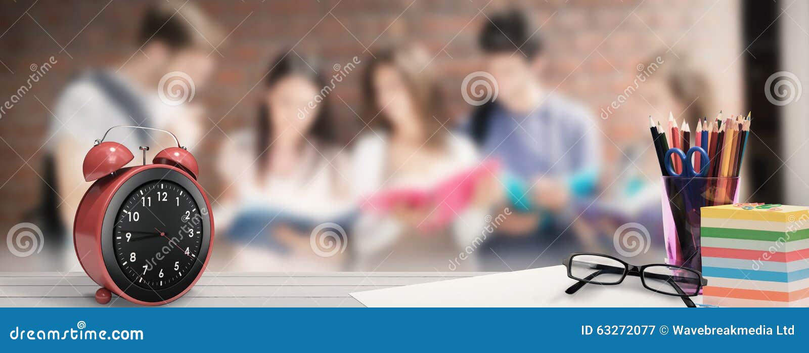 Composite Image of School Supplies on Desk Stock Image - Image of ...